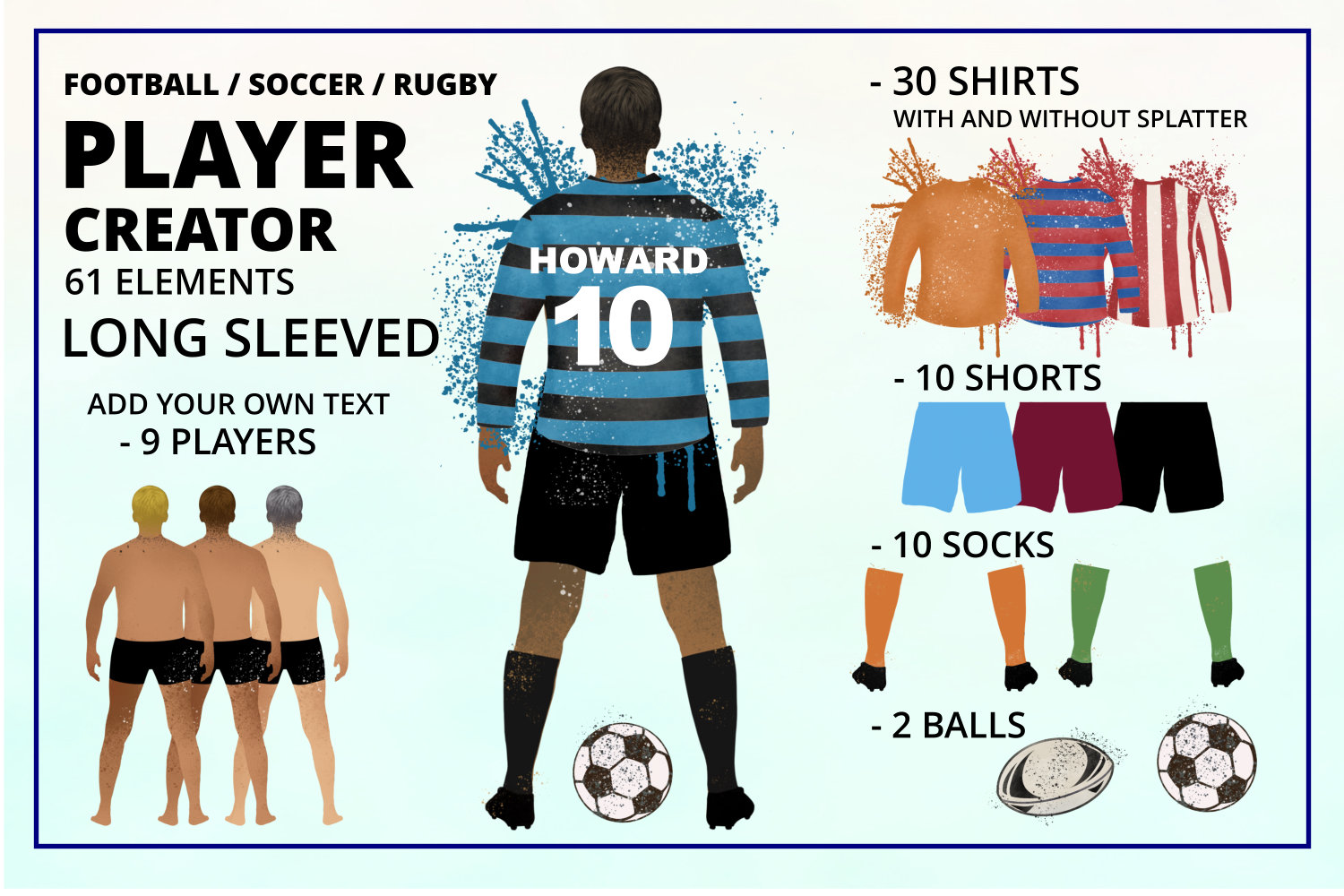 Football Soccer Player Footballer Builder Long Sleeves - Payhip