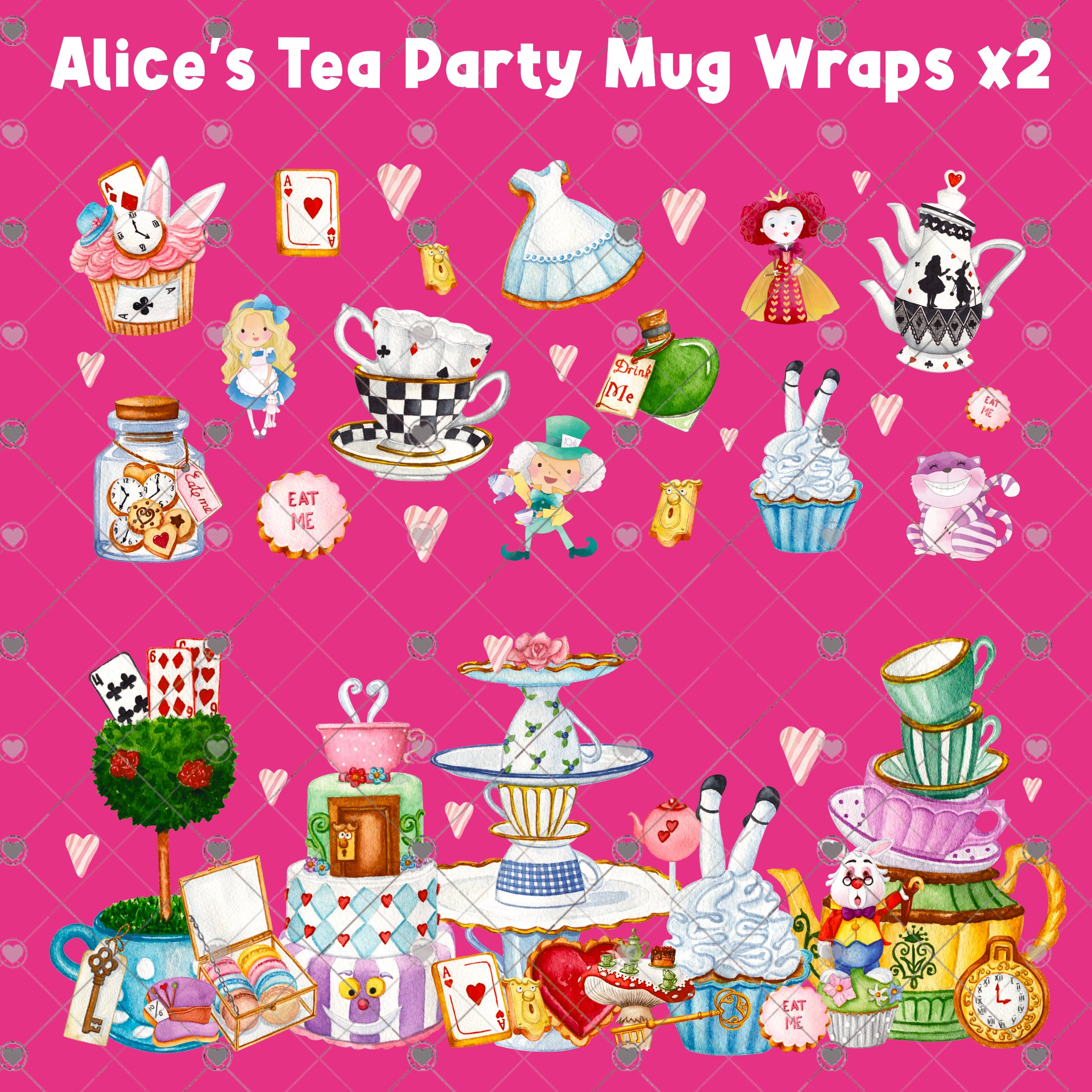 Alice's Tea Party Mug Wraps - Payhip