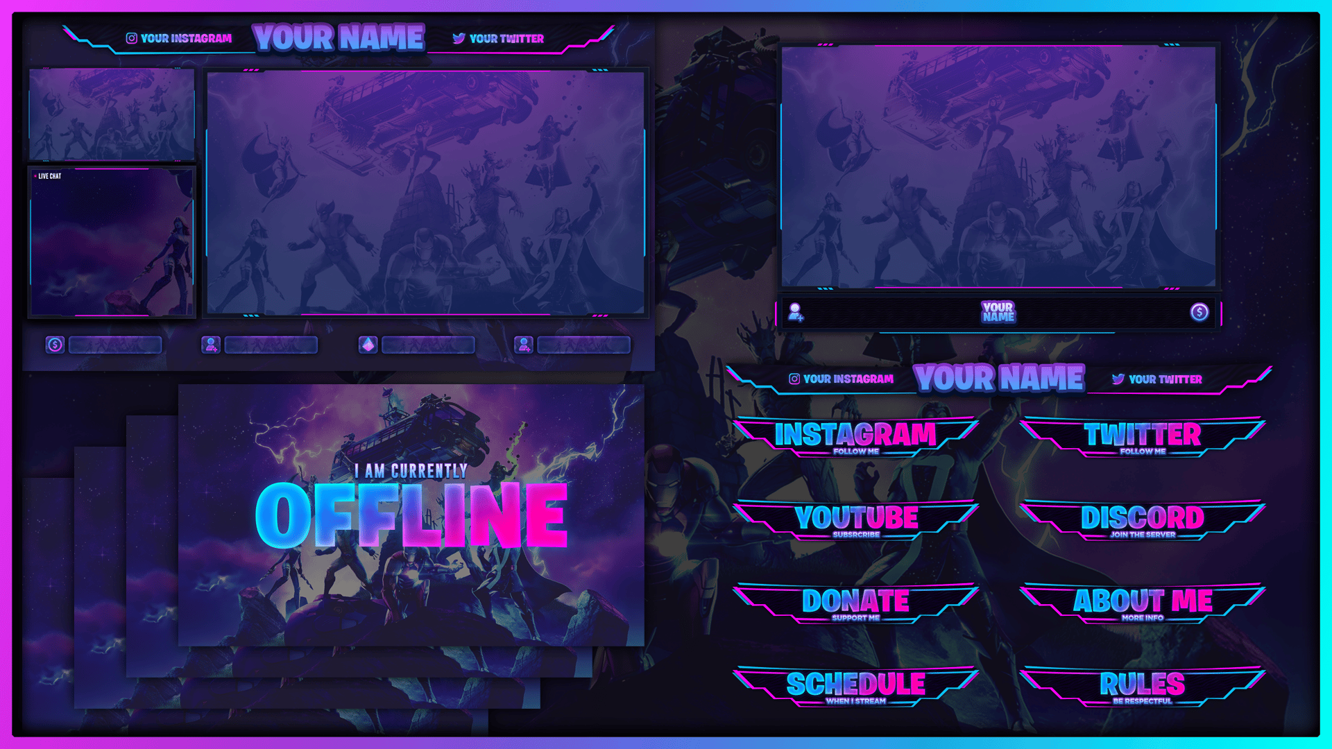 PantherDZN - Fortnite Stream Pack Template - Payhip