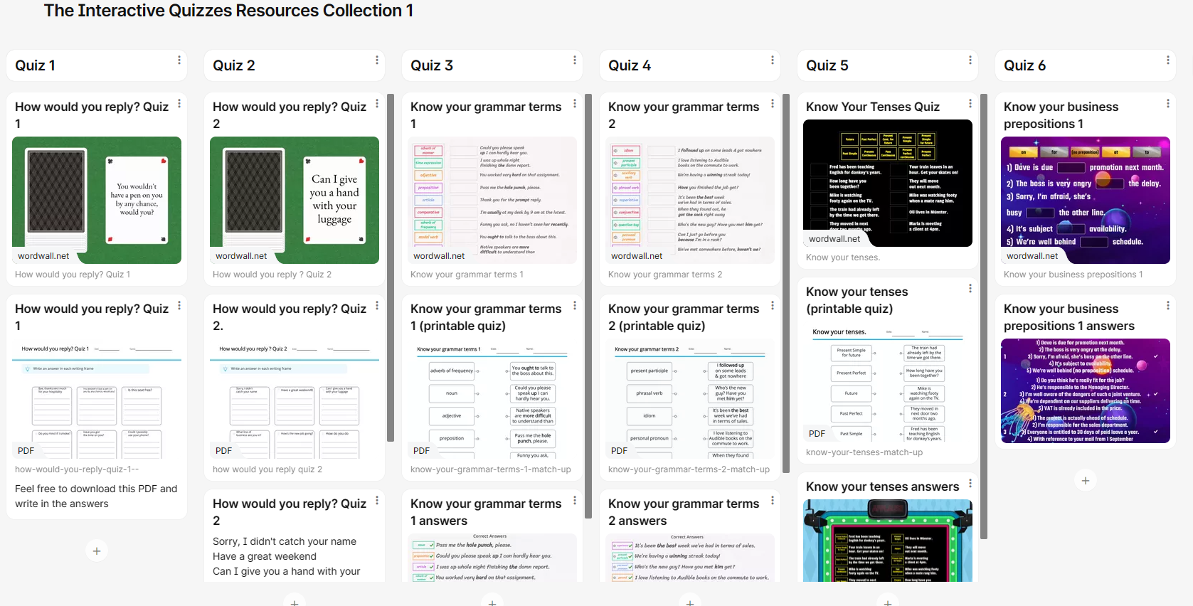 20 Play-based learning for adults interactive quizzes Collection 1 - Payhip