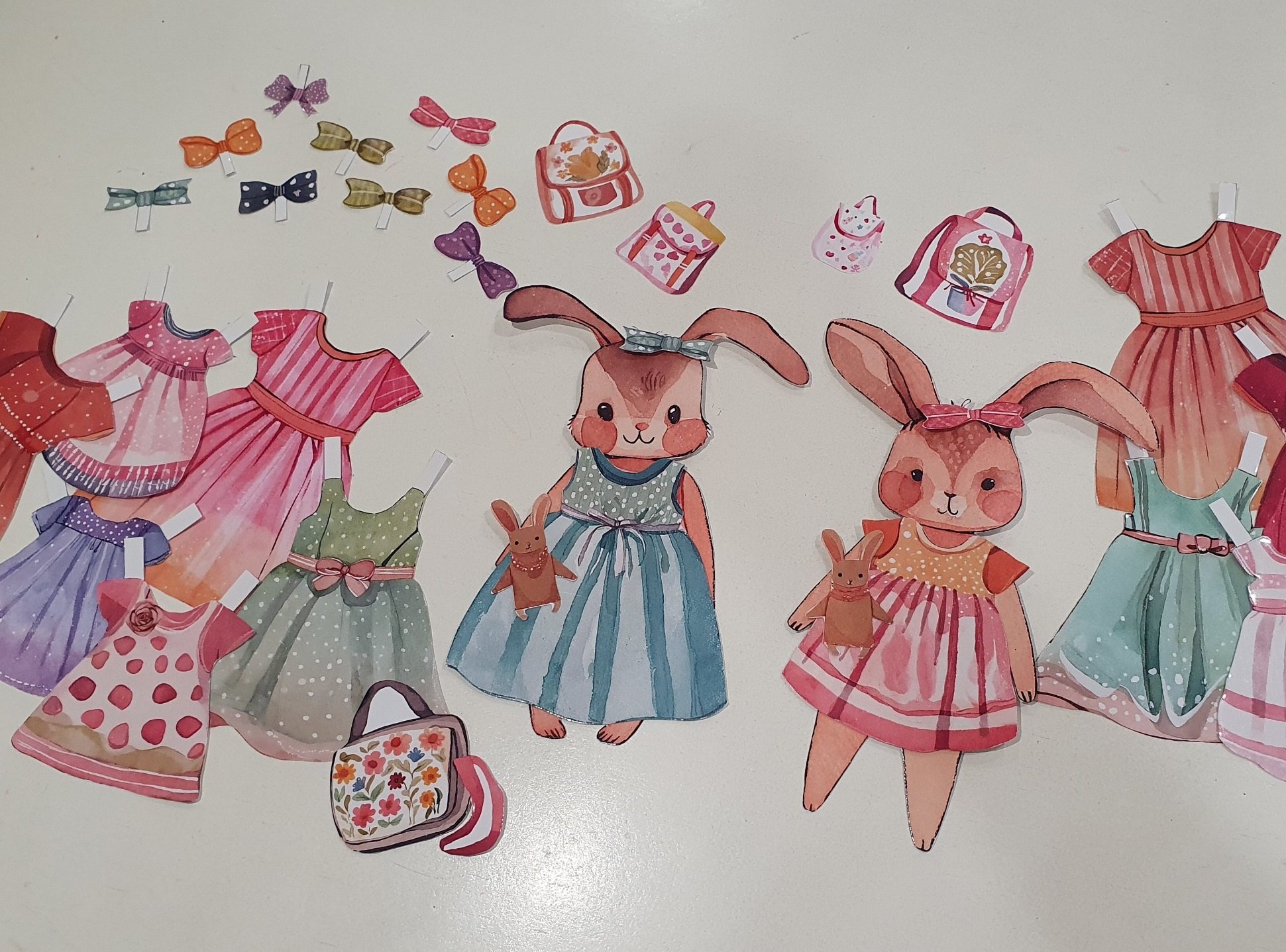 Rabbit Paper Dolls - Friends - Payhip