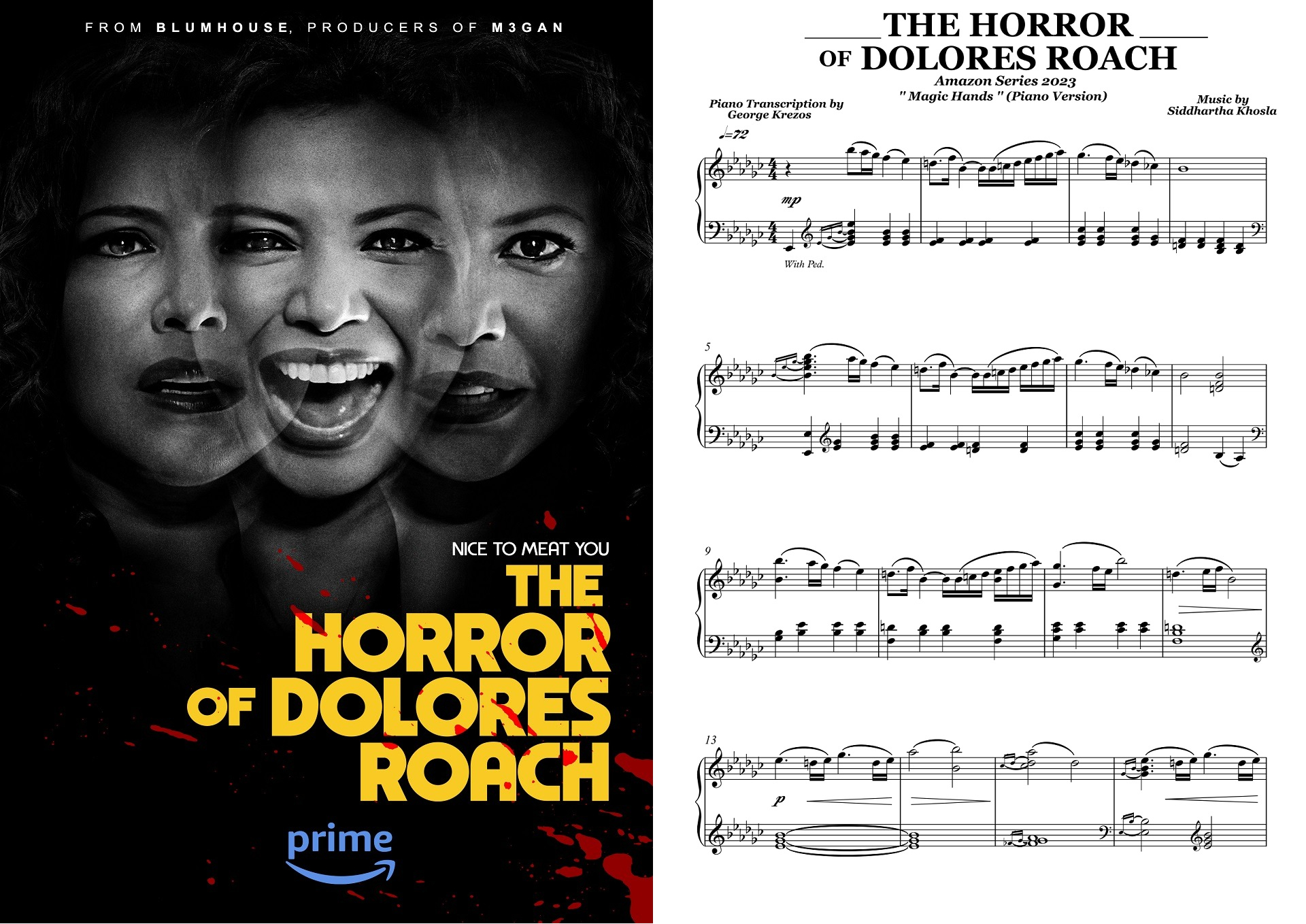 The Horror Of Dolores Roach (2023) - Magic Hands (Piano Sheet Music)