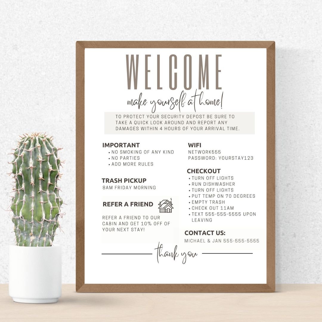 Printable Airbnb House Rules Template