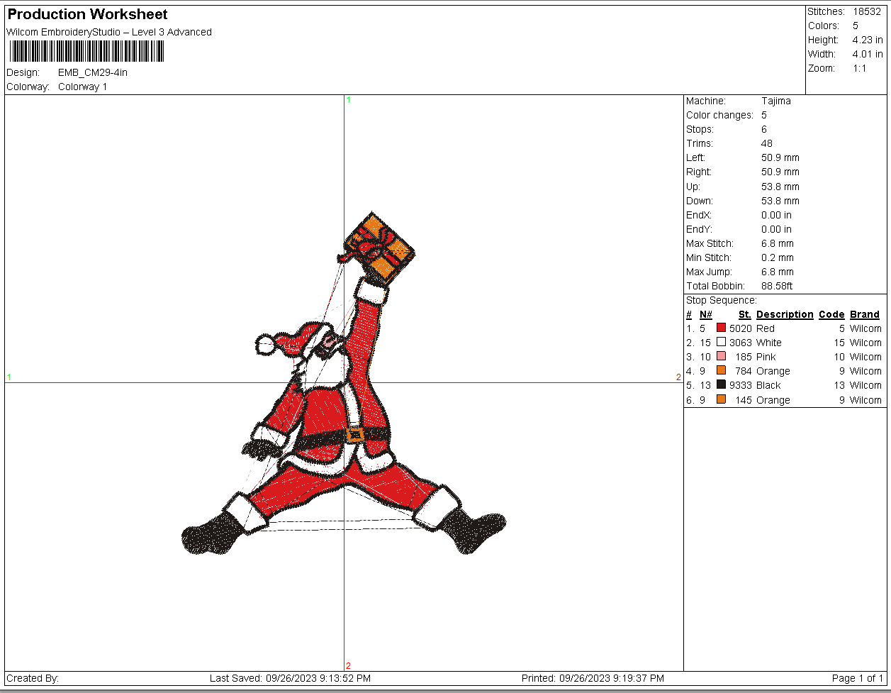 Michael Jordan Santa Claus Christmas Embroidery Designs Machine ...