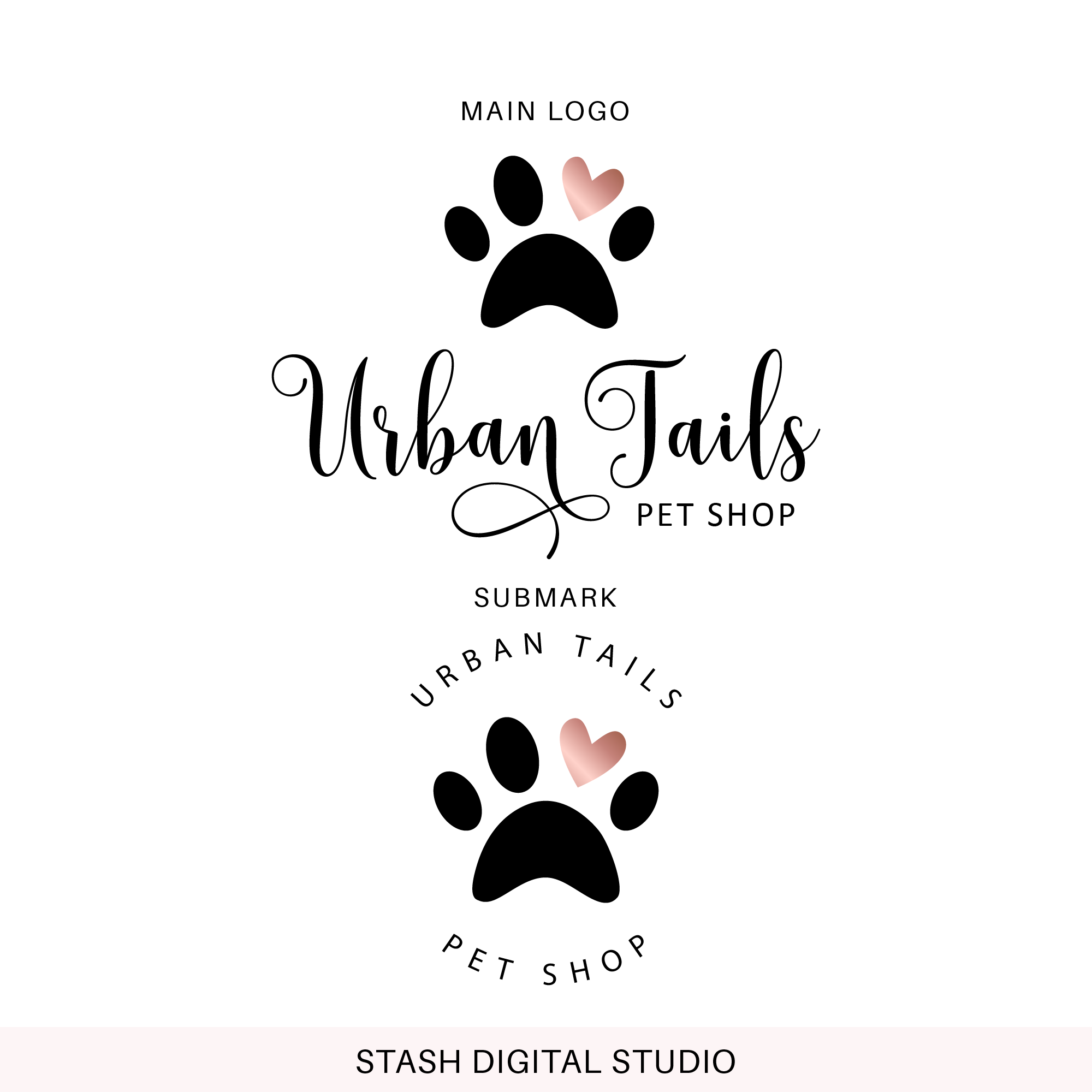 Cute Dog Paw Logo Design