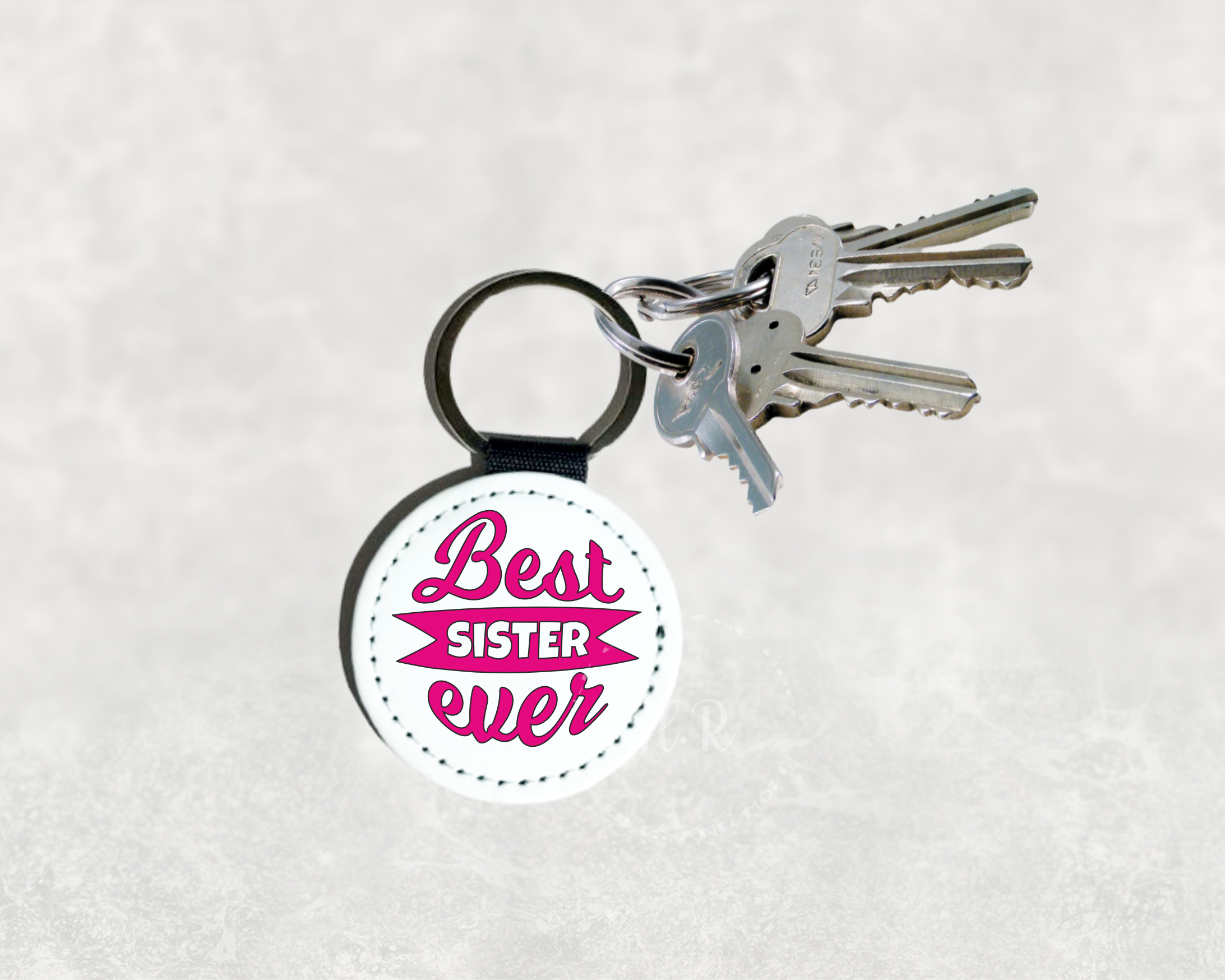 Best Sister Ever Leather Keyring - Payhip