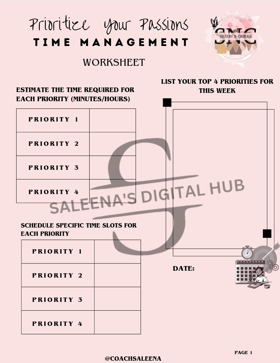 Time Management Worksheet - Payhip