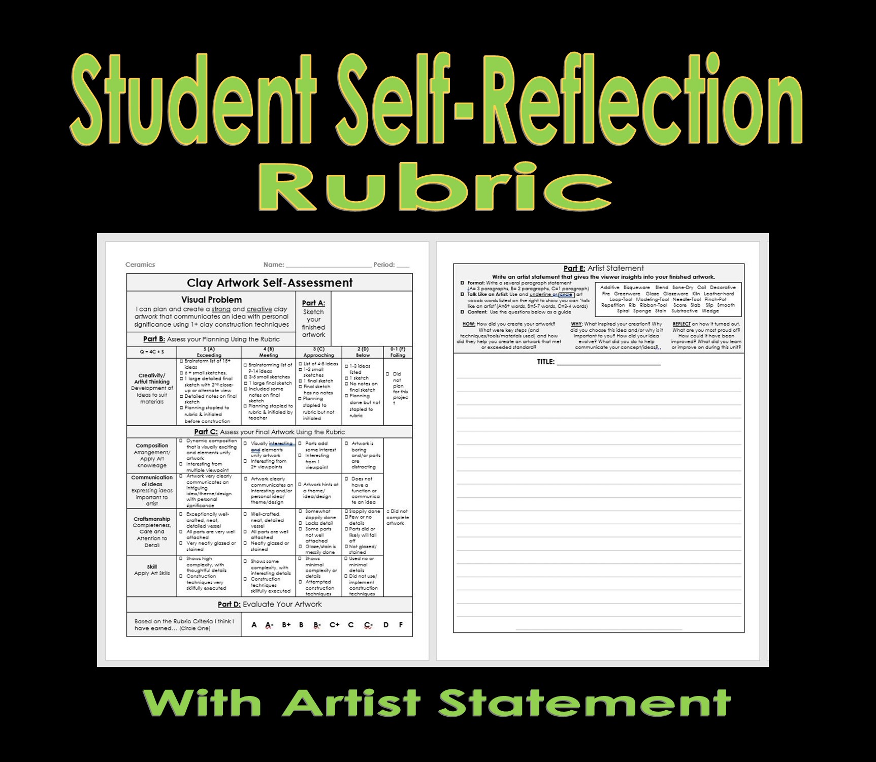 ART BOX ADVENTURES - RUBRICS & SELF-REFLECTIONS - Payhip