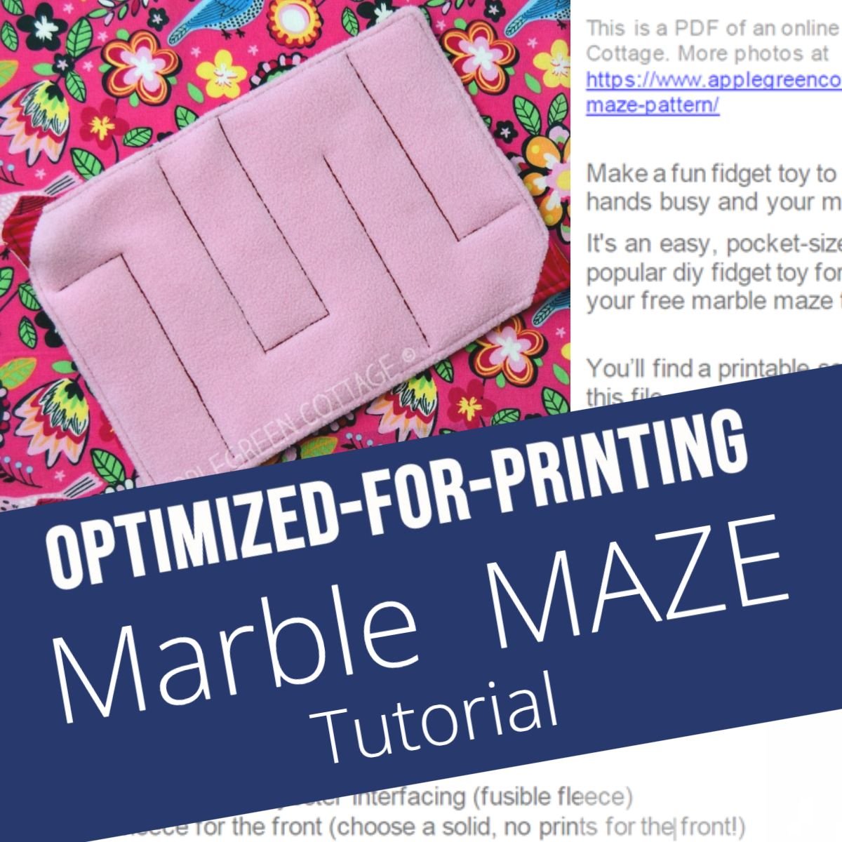 Fabric Marble Maze - Printable Tutorial PDF