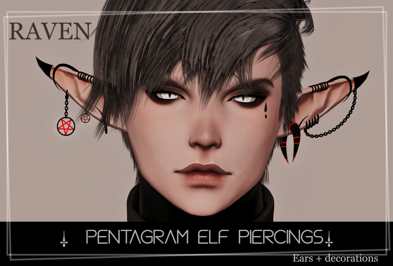 Pentagram Elf Ears M Miqo Viera ⸸ - Payhip