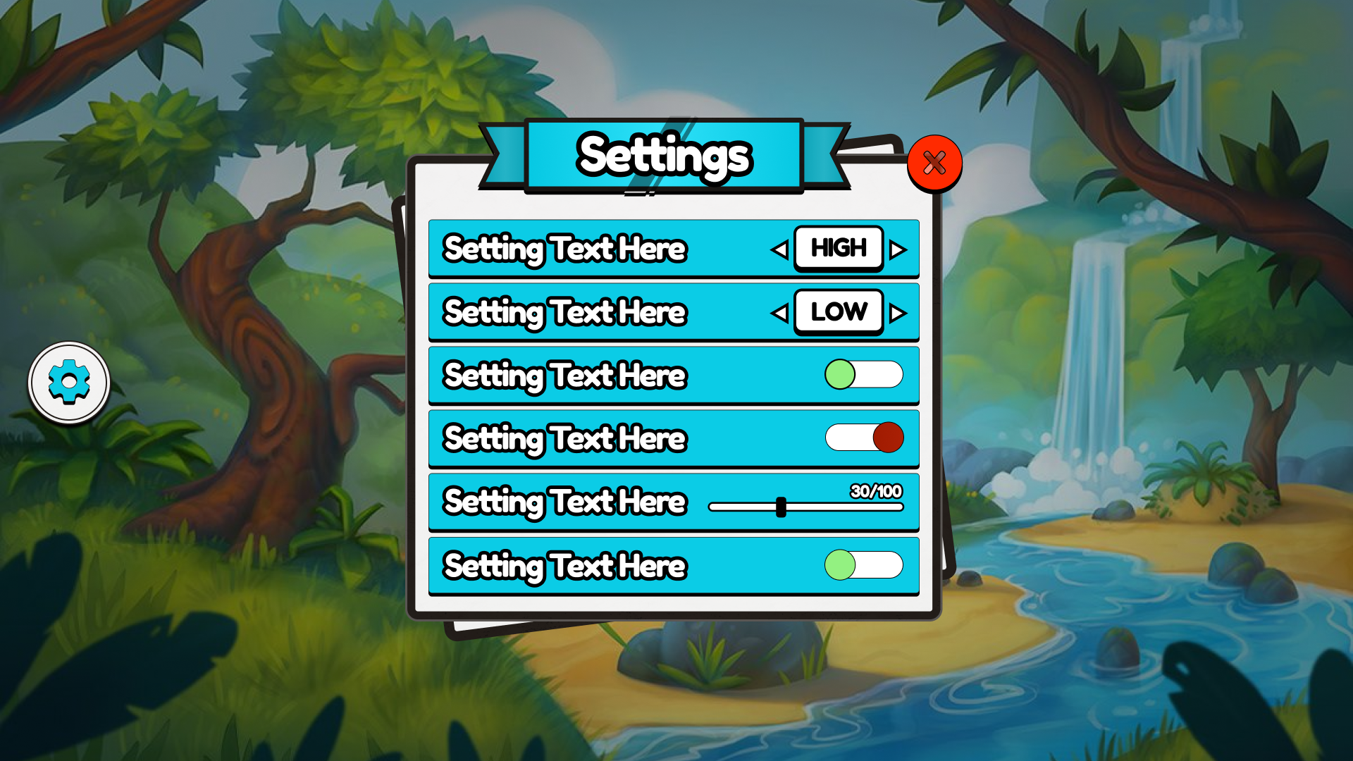 Cartoony UI Pack - Imported & Scaled Project File - Payhip