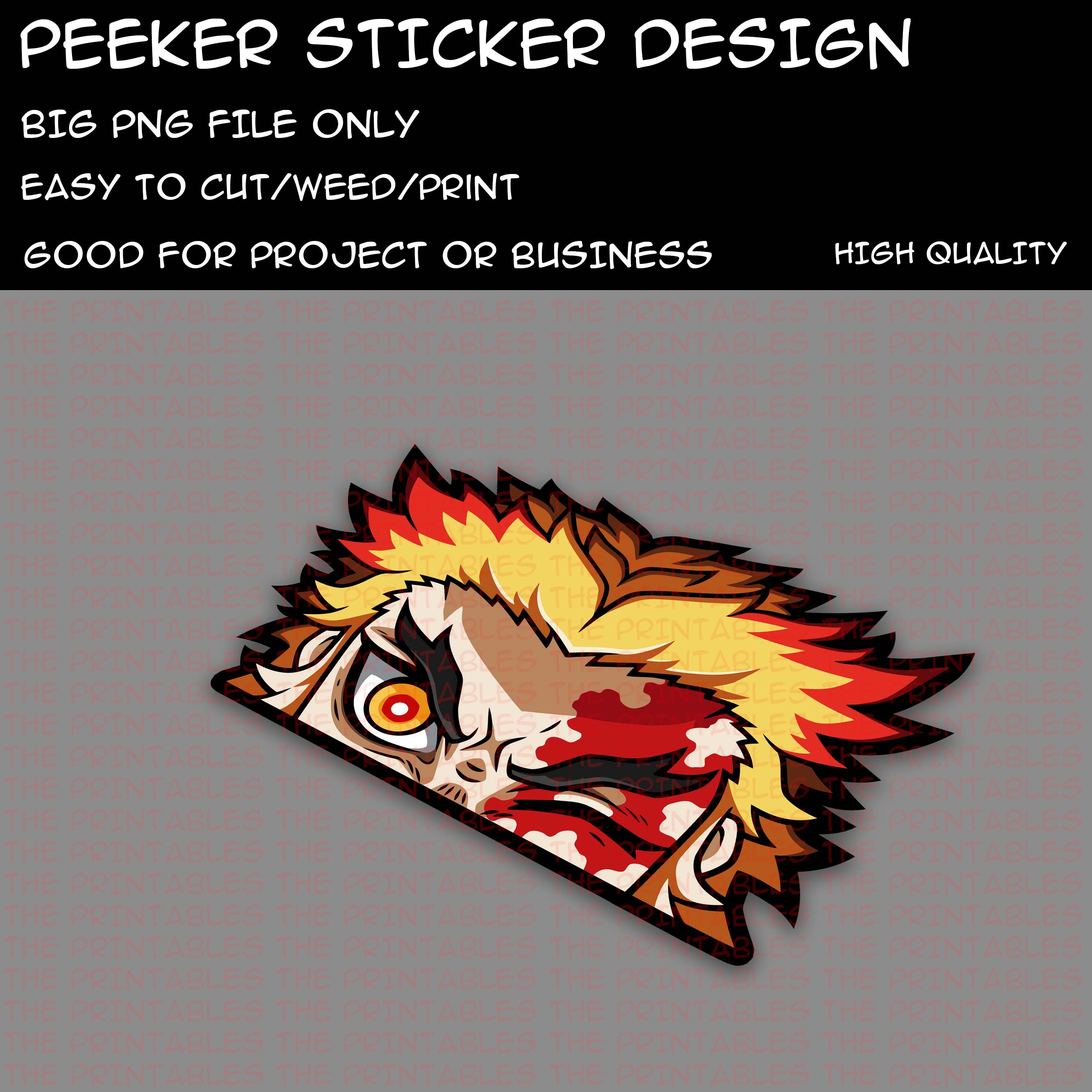 Rengoku peeker sticker design - Payhip