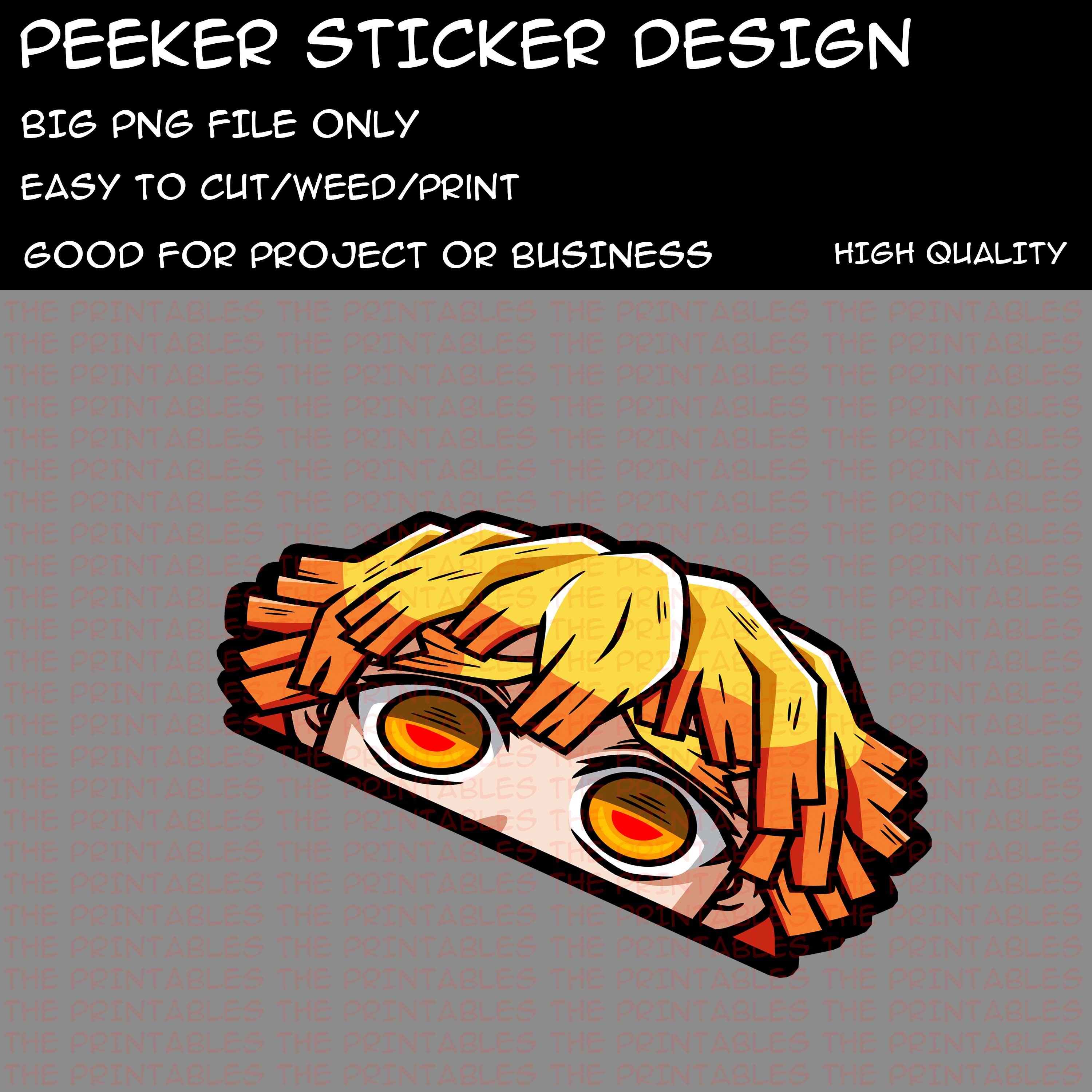 Zenitsu peeker sticker design - Payhip