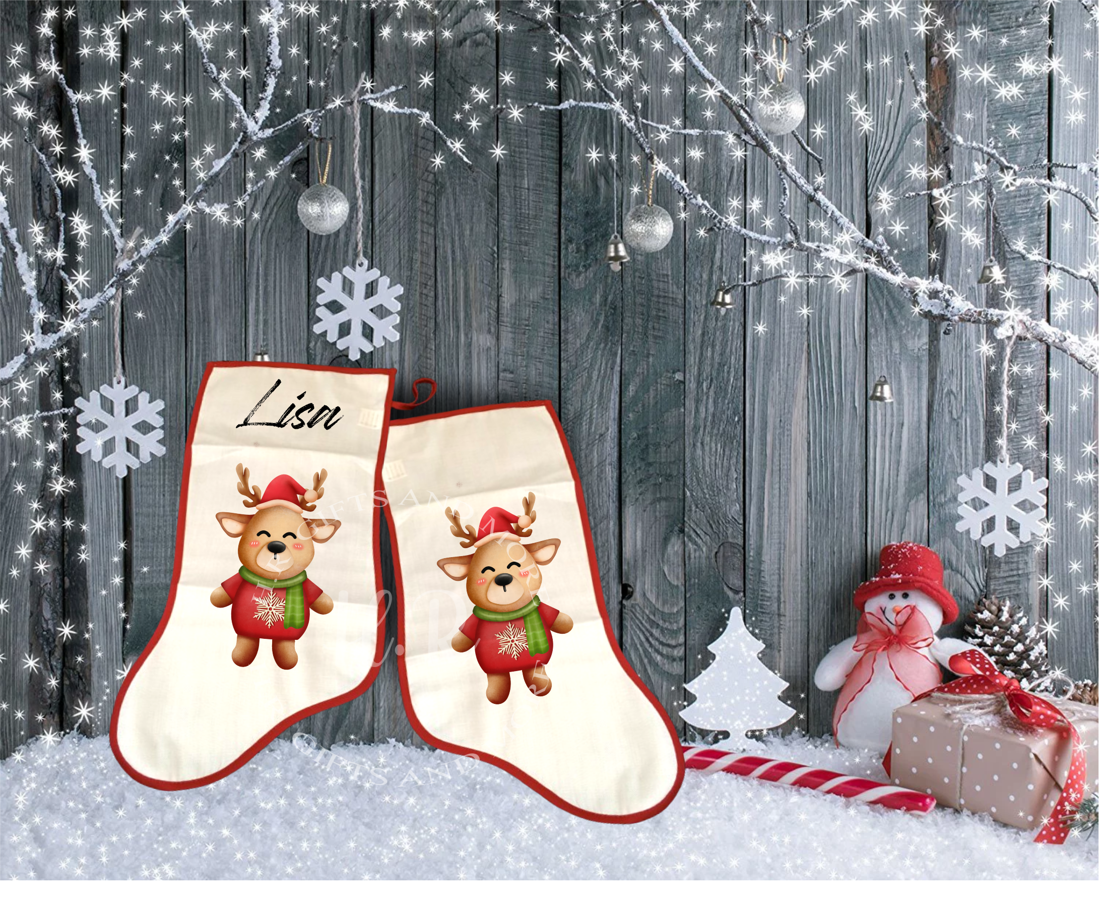 Personalised Reindeer Stocking - Payhip