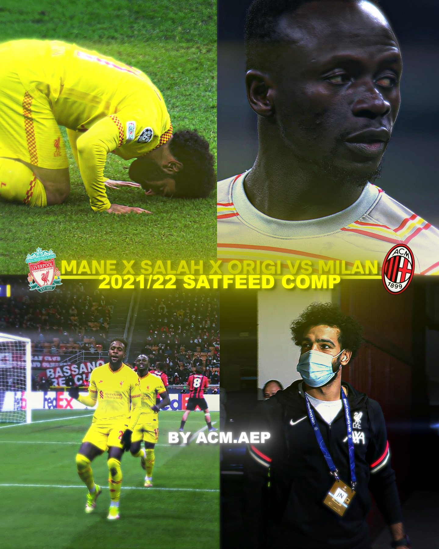 Origi x Salah x Mane vs AC Milan 2021/22 (Away) 1080i SATFEED by ACM ...