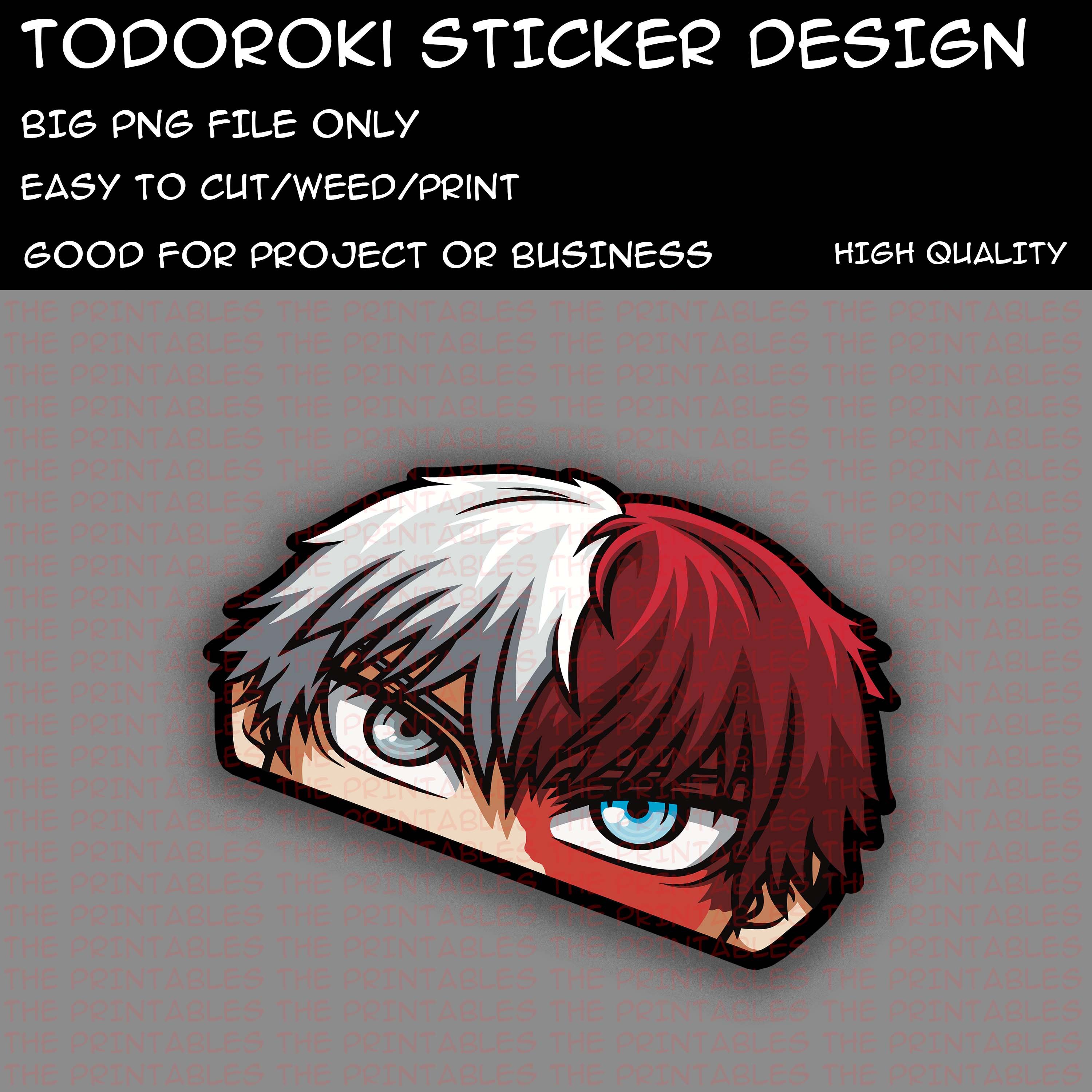 Todoroki sticker design - Payhip