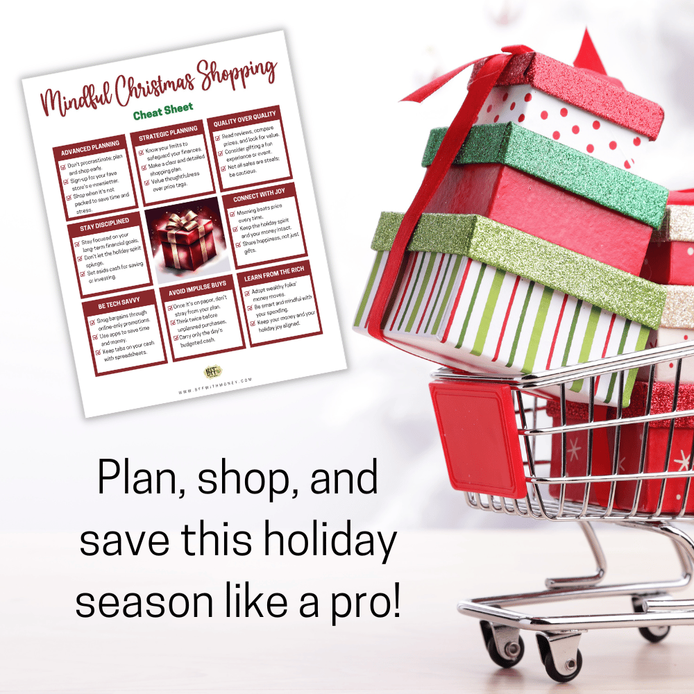 Mindful Christmas Shopping Cheat Sheet