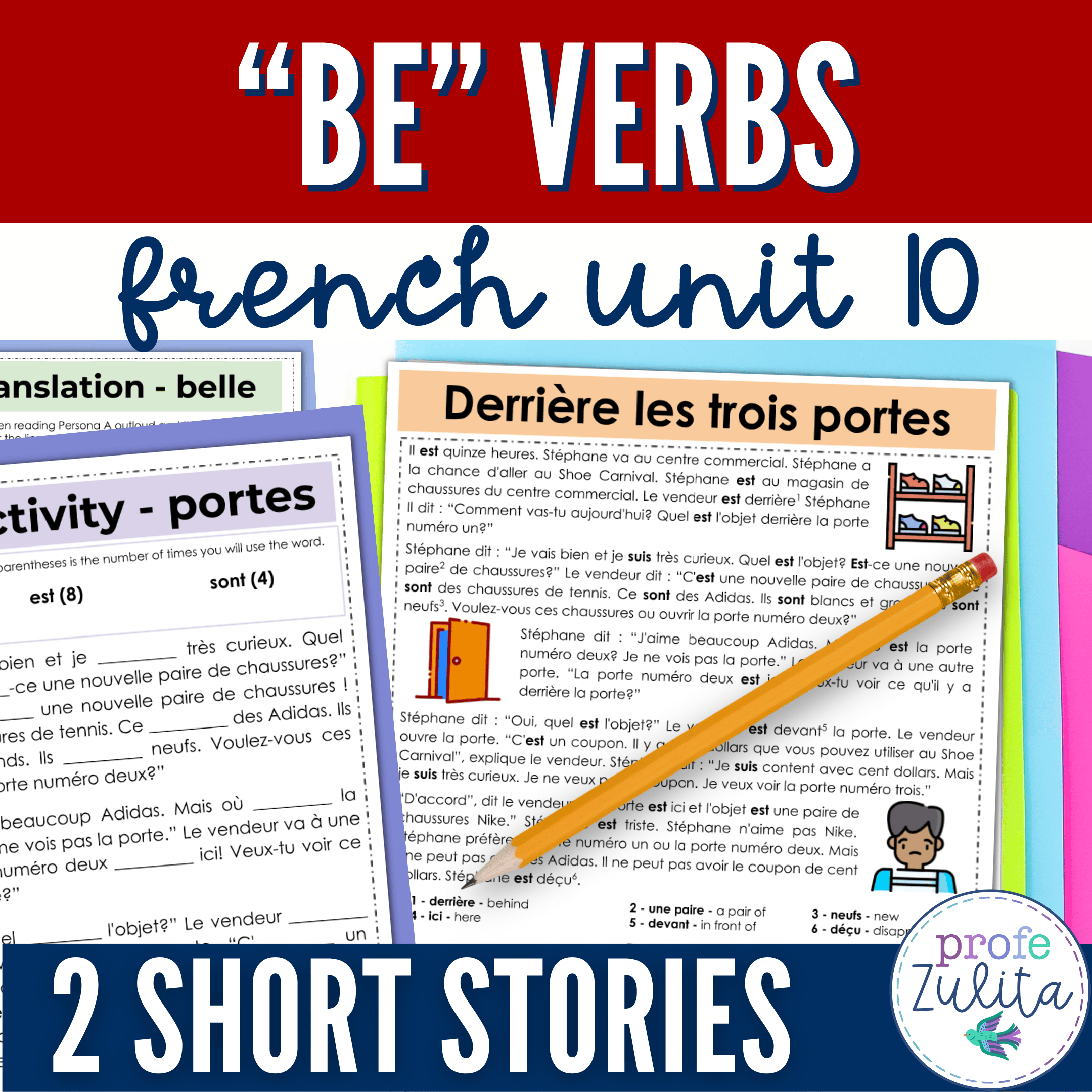 French Story Unit 10 - To Be in French être - Comprehensible Story ...