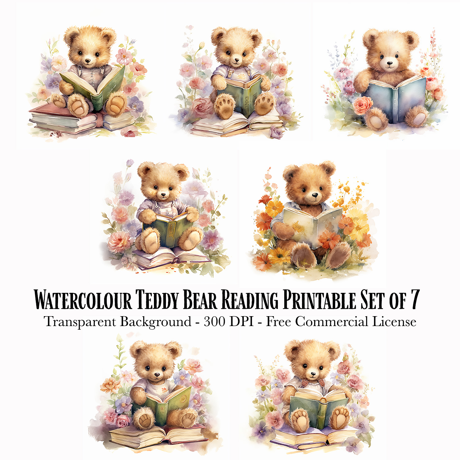 Teddy Bear Reading Printable - Payhip