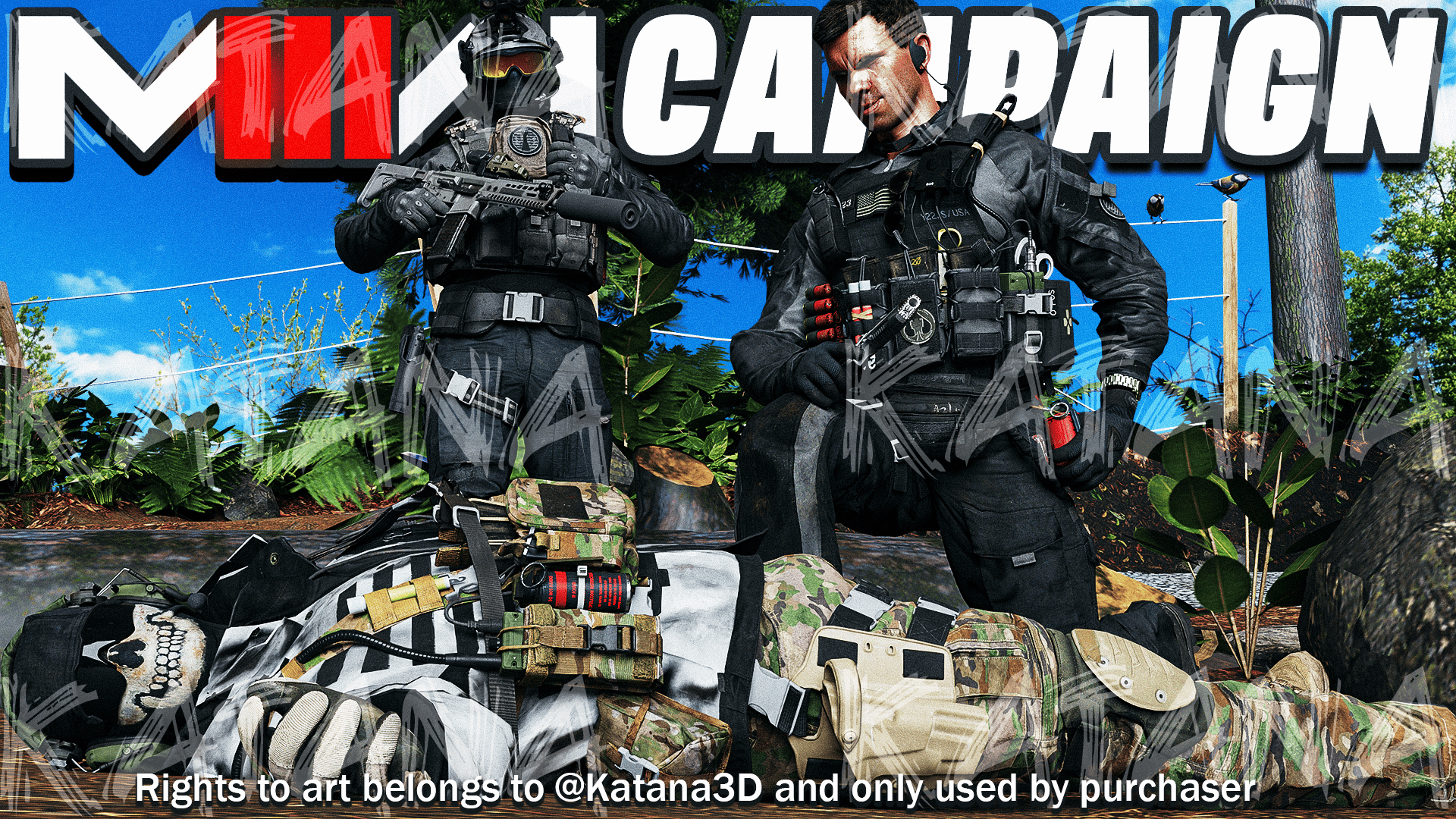 COD/Warzone Thumbnail - MW3 Graves VS Ghost Wallpaper - Payhip