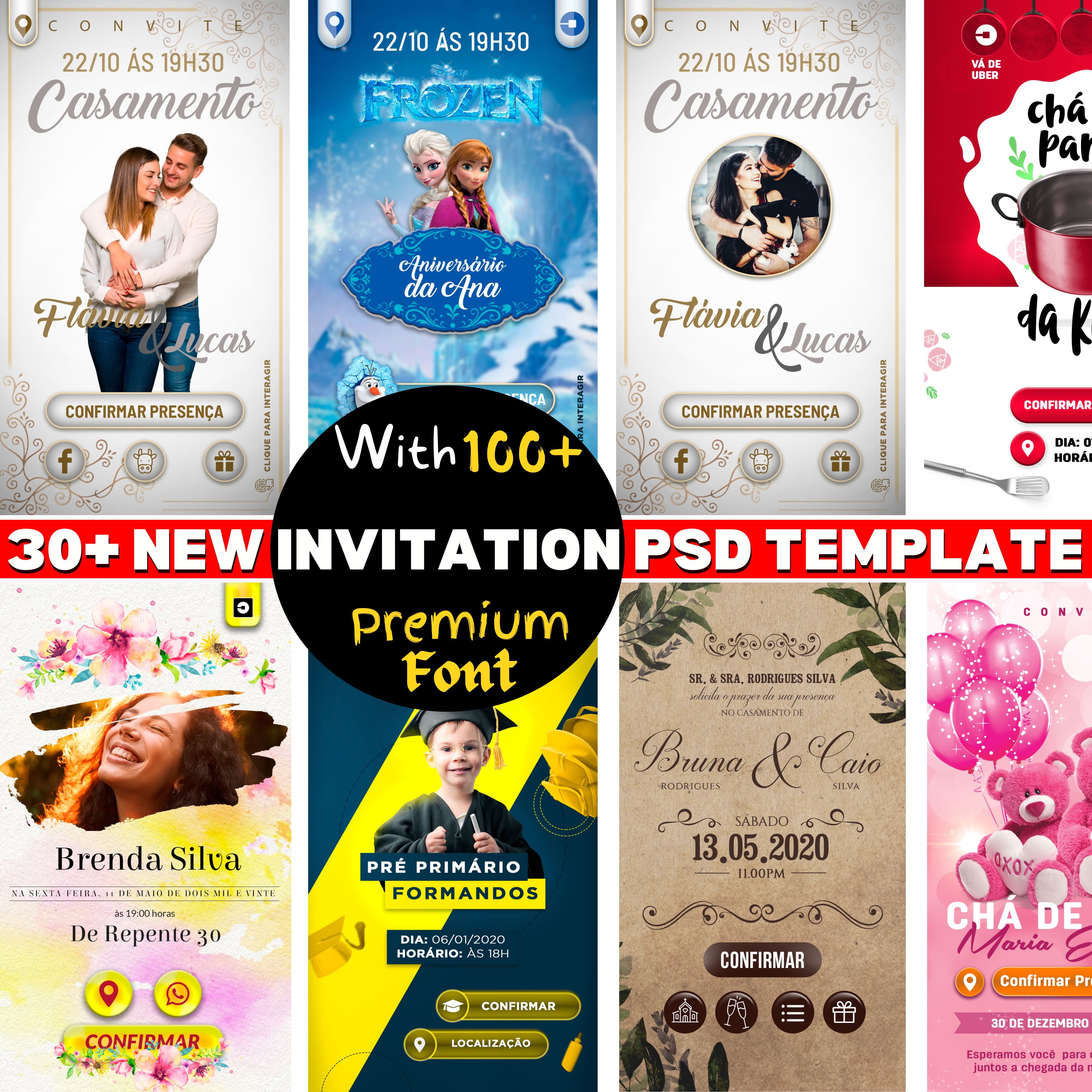 33 Digital PSD Invitation Templates for Various Occasions:Holidays ...