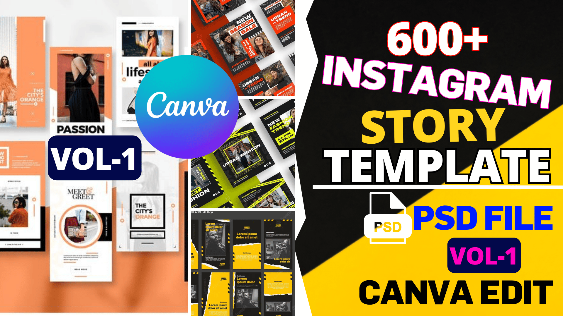 600 Eatable Instagram Story PSD Templates for Photoshp & CANVA | you ...
