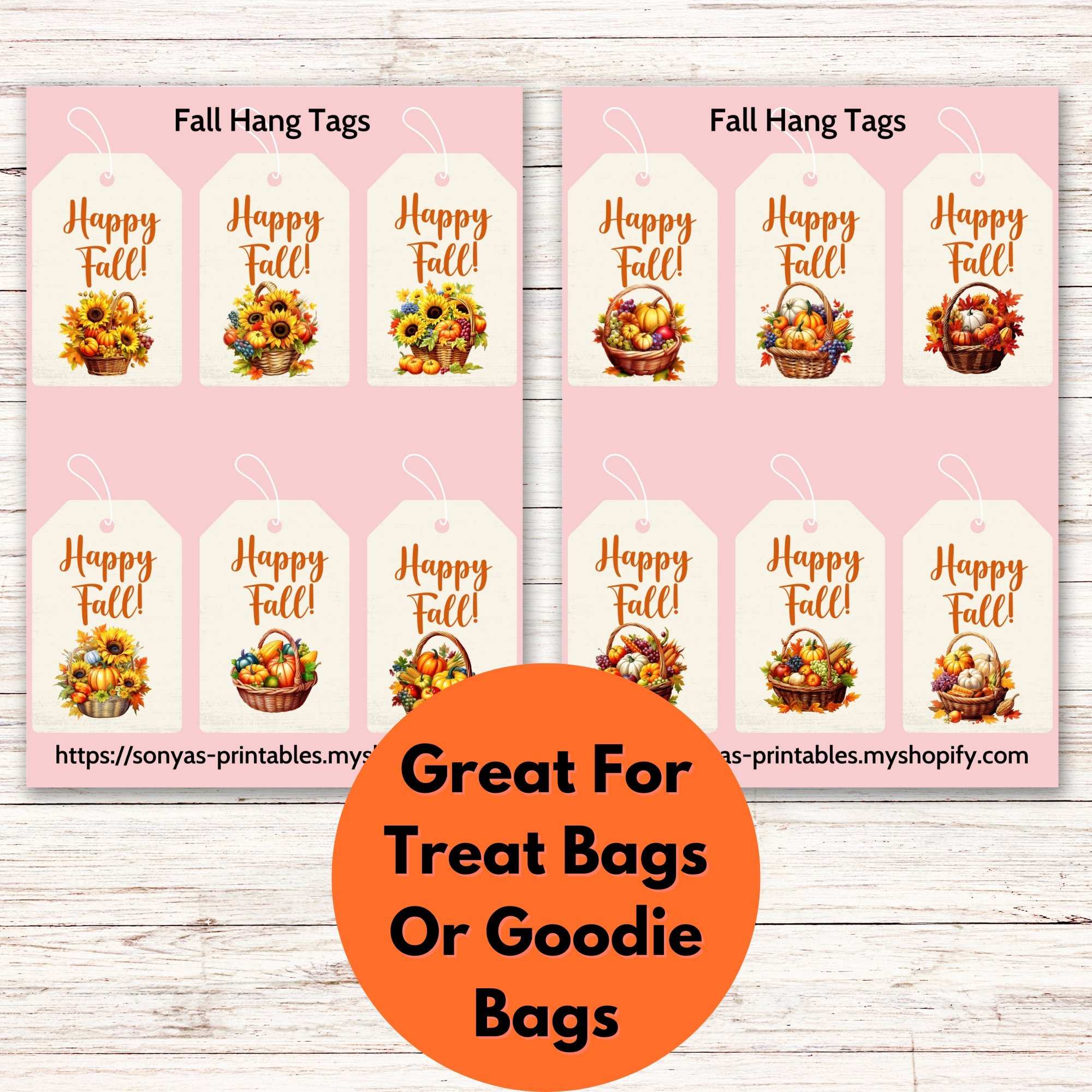 Printable "Happy Fall" Hang Tags | Happy Fall Gift Tags | Happy Fall ...