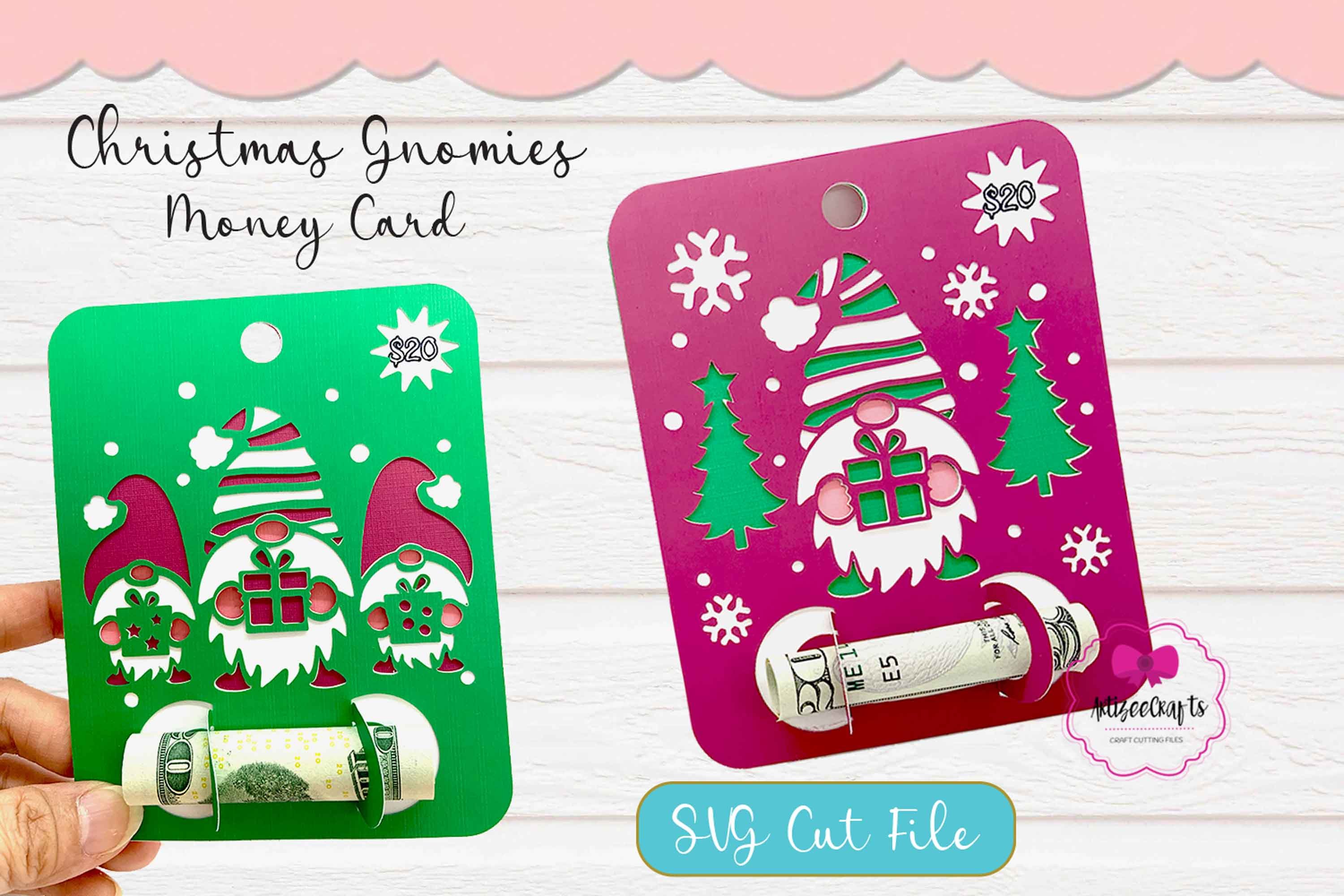 Christmas Gnome Money Gift Card, Money Card Cut File - Payhip