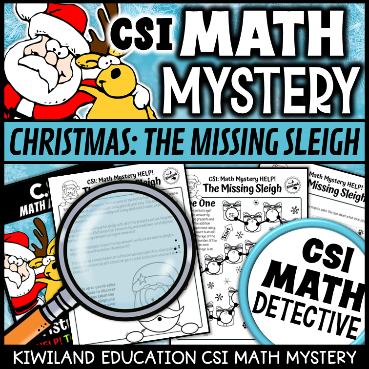 Christmas CSI Math Mystery Detective The Missing Santa Sleigh ...