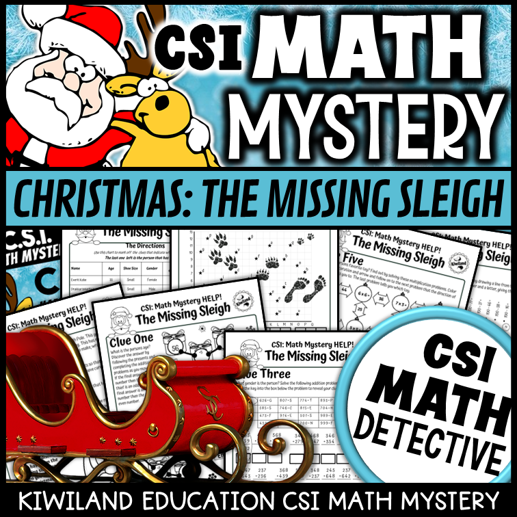 Christmas CSI Math Mystery Detective The Missing Santa Sleigh ...
