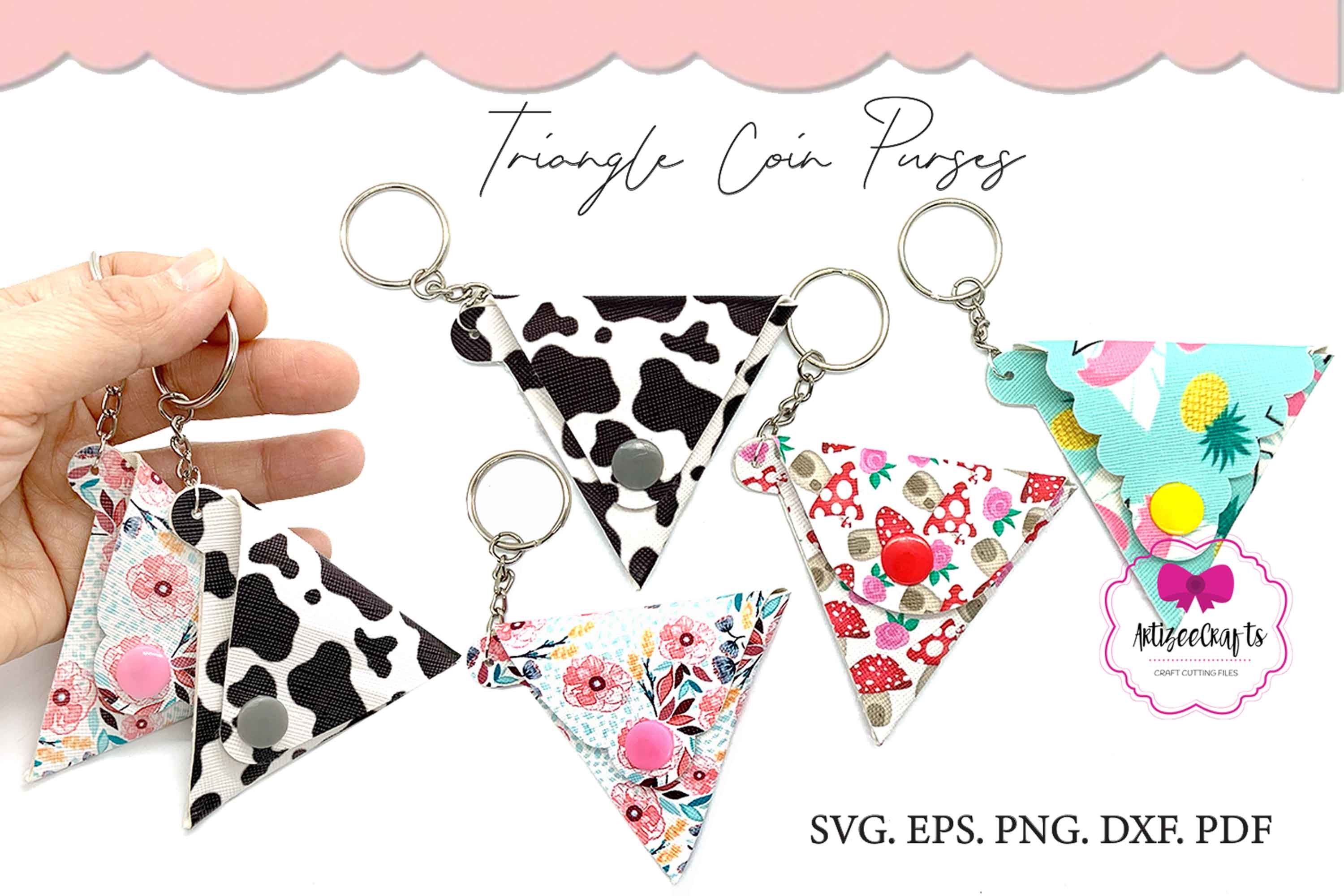 Triangle Coin Purse Fob|Coin Wallet Key Fob - Payhip