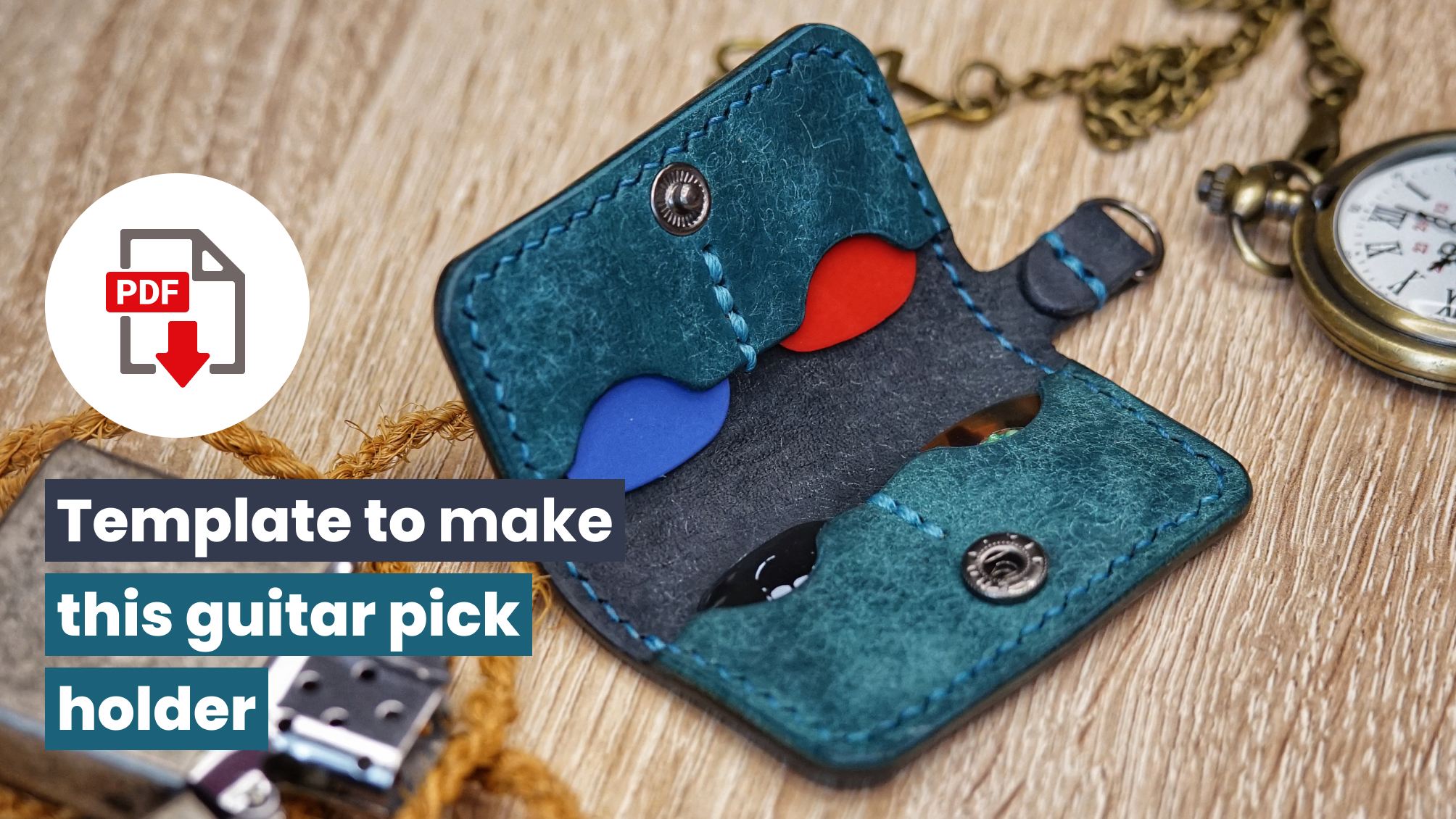Guitar Pick Holder - PDF Template ( Instructions)