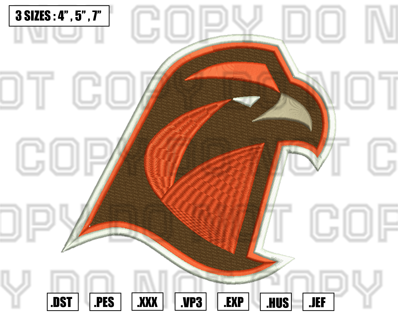 Bowling Green Falcons Mascot Embroidery Design, NFL Embroidery Files ...