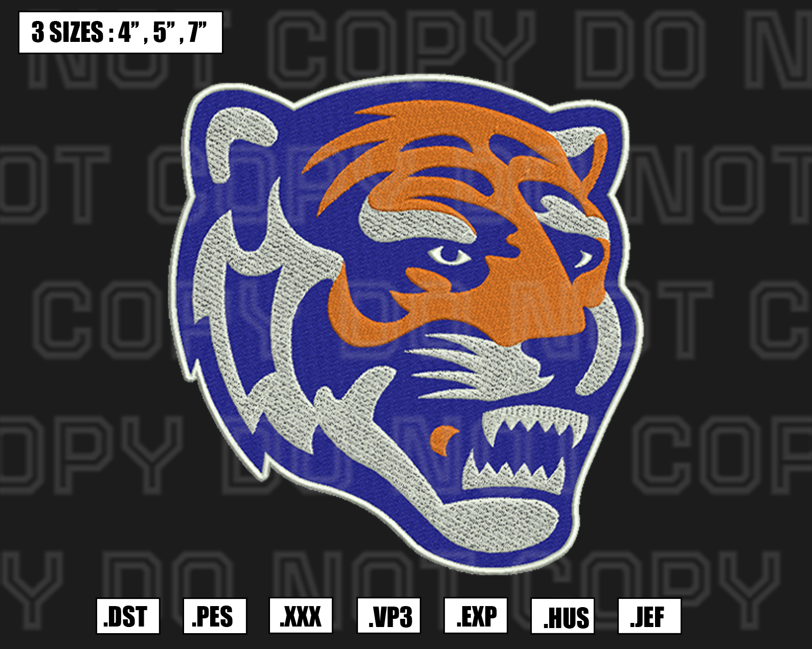 Memphis Tigers Mascot Embroidery Design, NFL Embroidery Files, Machine ...