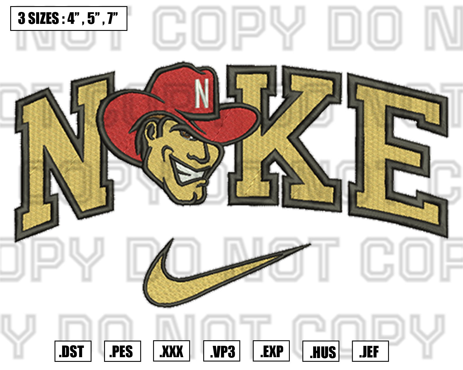 Nike Nebraska Cornhuskers Embroidery Designs, Machine Embroidery Files ...