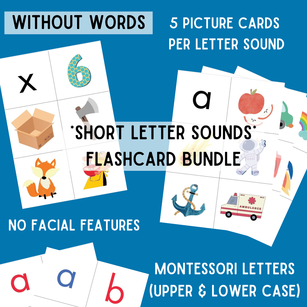 Phase 2-3 Short Letter Sound Flashcards