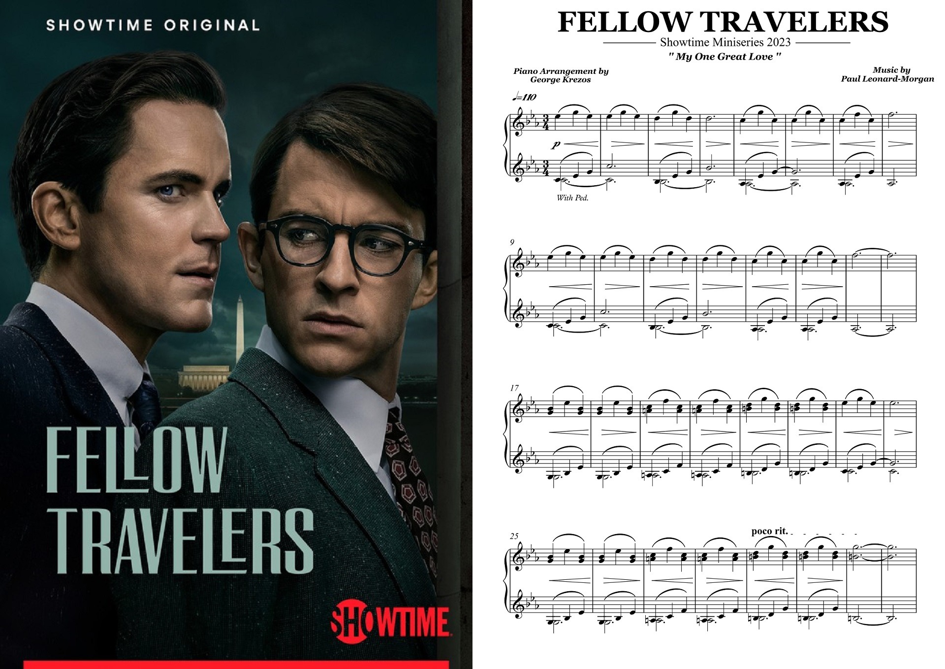 FELLOW TRAVELERS (2023) - My One Great Love (Piano Sheet Music)