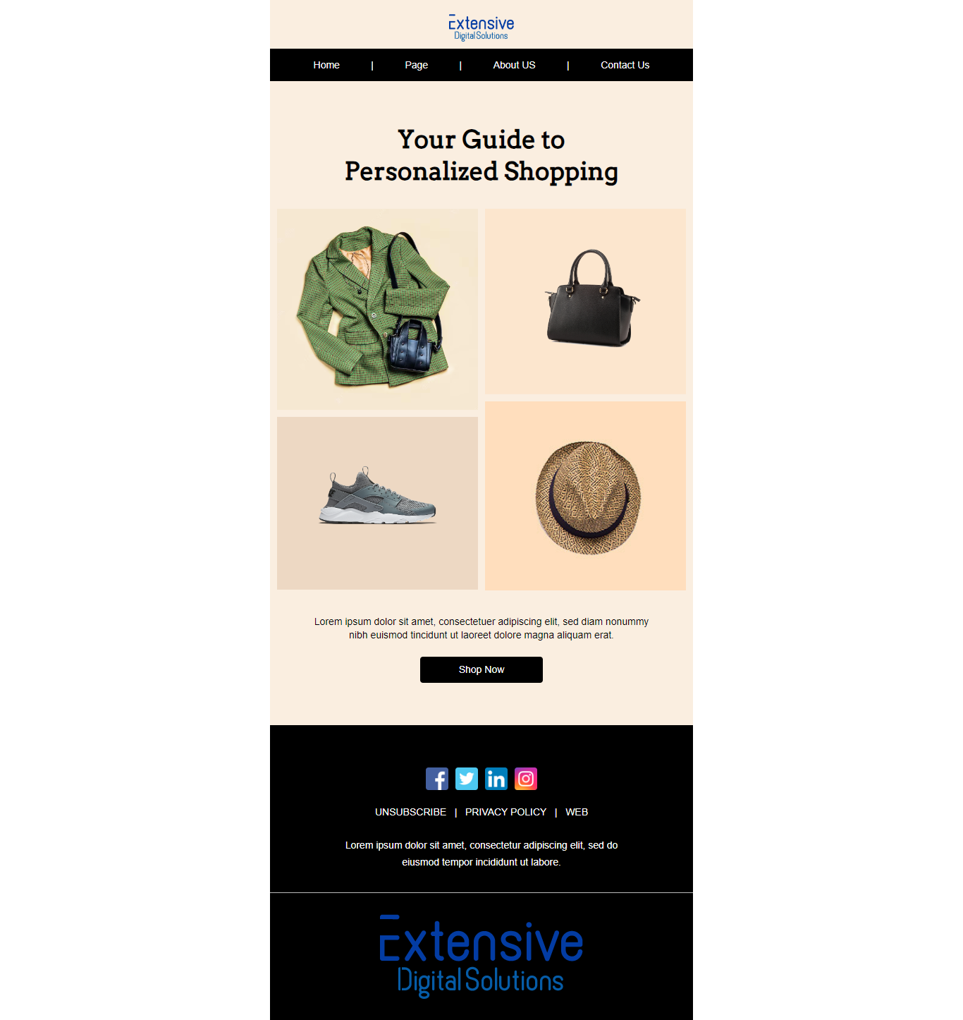 Responsive Email Template - Shopping