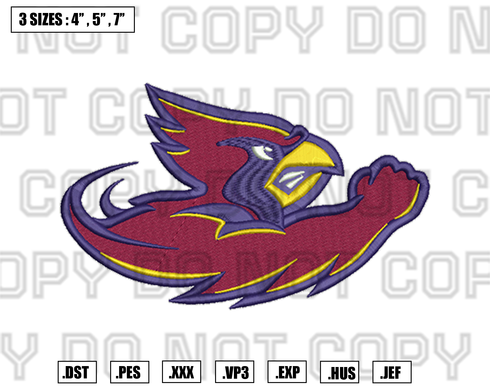 Iowa State Cyclones Mascot Embroidery Design, NFL Embroidery Files ...