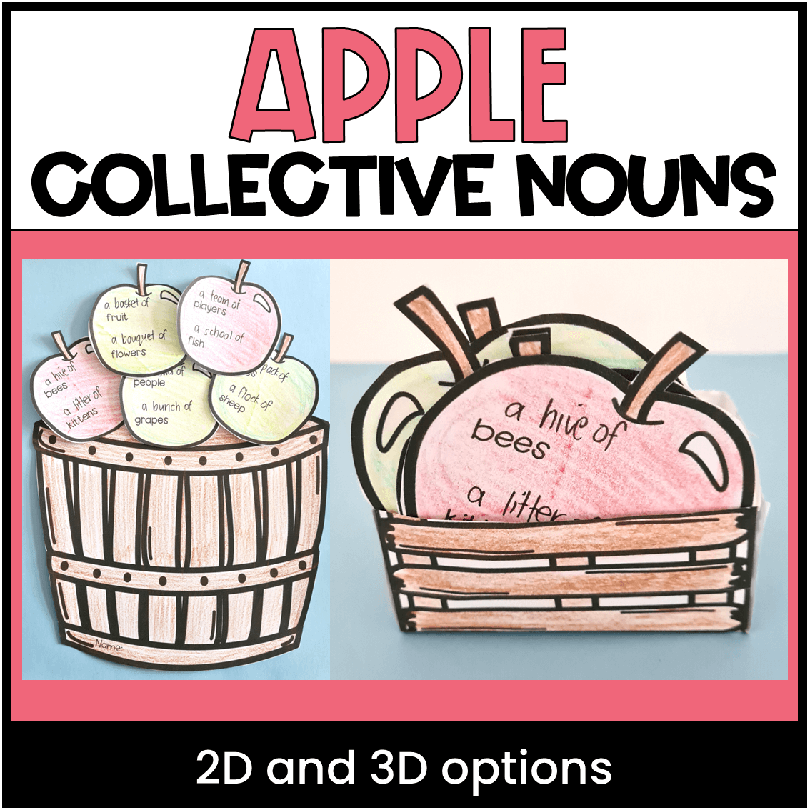 Collective Nouns Apple Craft Fall Language Craftivity