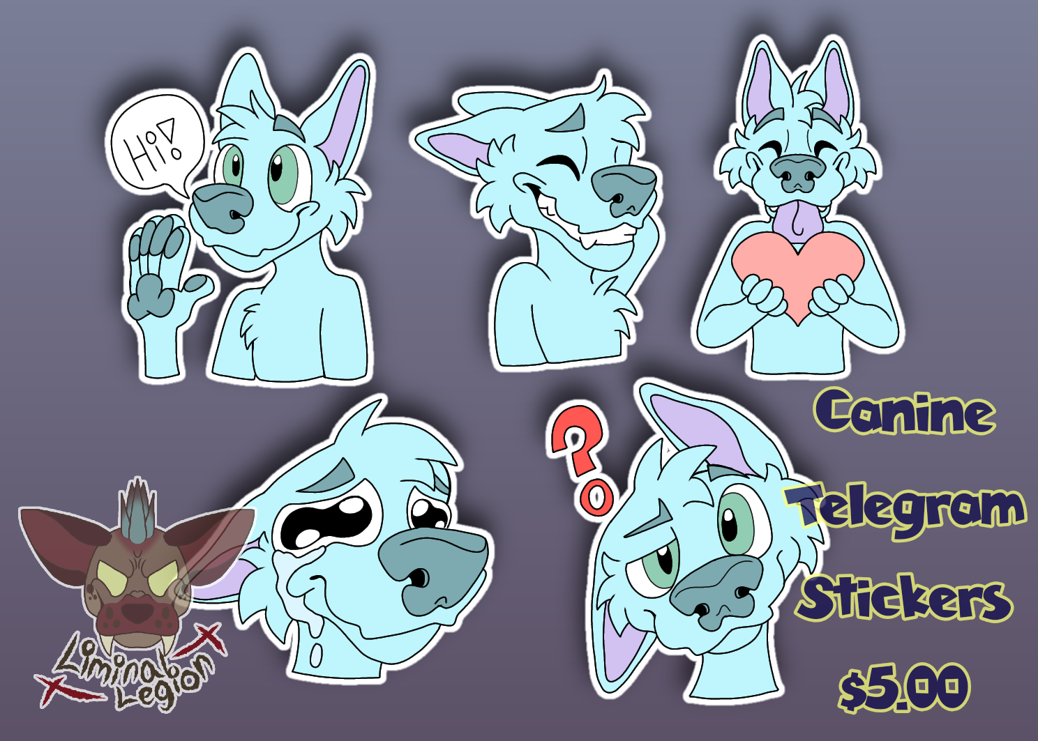 Canine Furry Anthro Telegram Stickers - Payhip