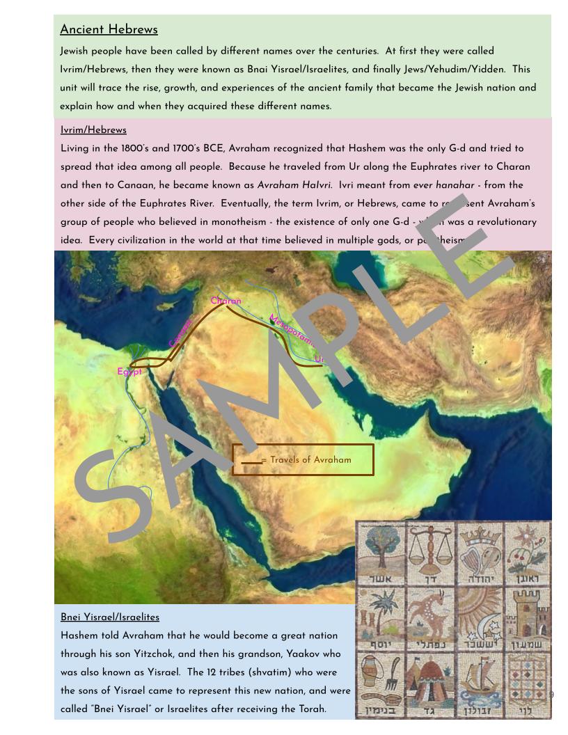 Unit #5 Ancient Hebrews