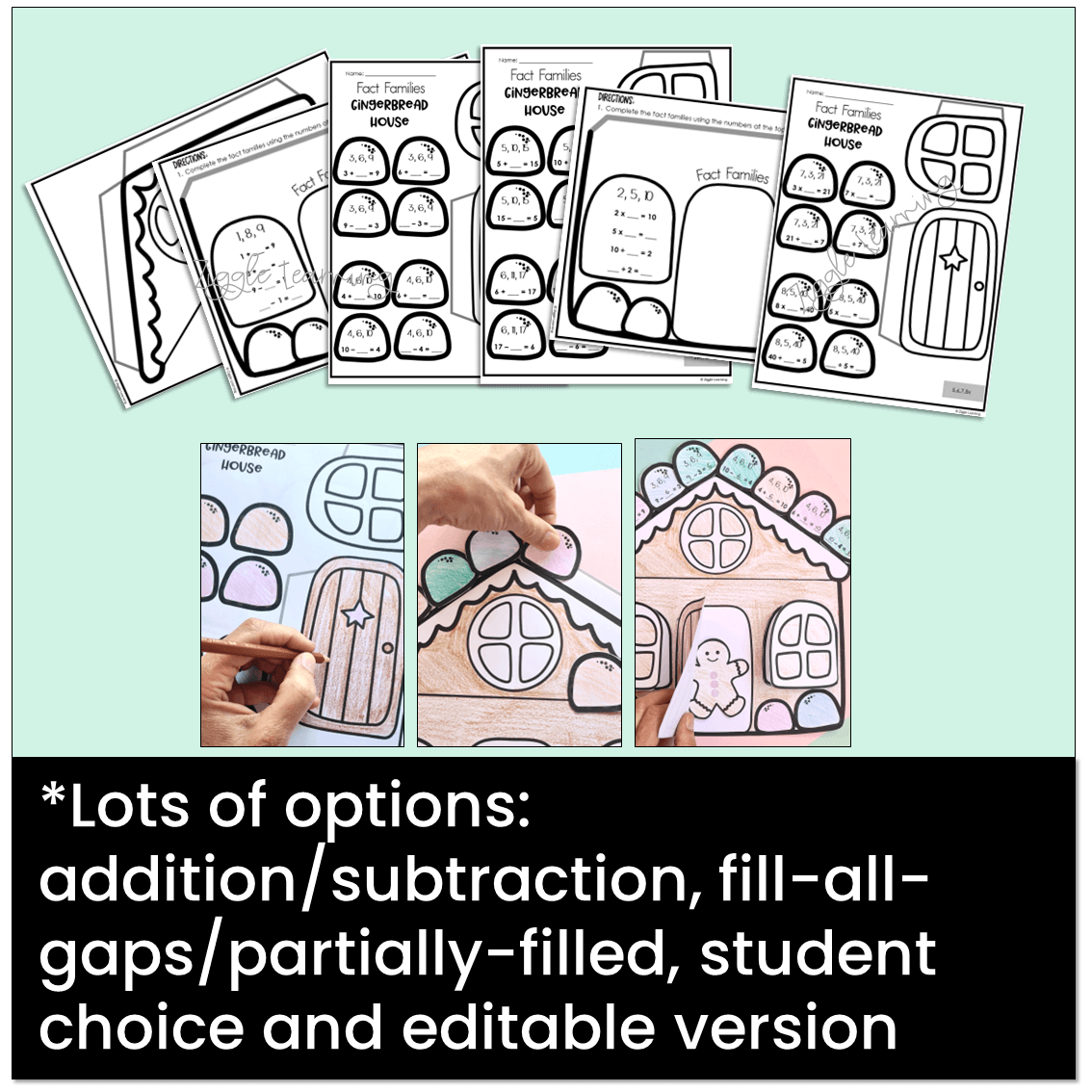 Fact Families Gingerbread House Craft