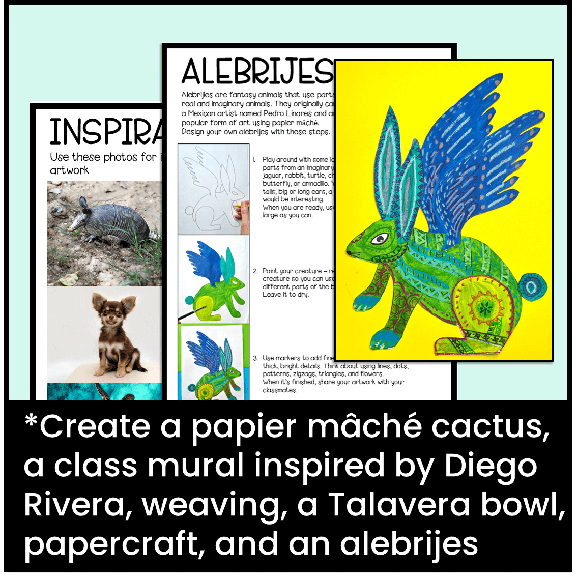 Art Around the World Mexico Hispanic Heritage Month 3rd, 4th, 5th Grade