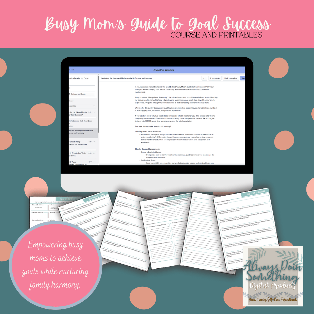 Busy Mom's Guide to Goal Success