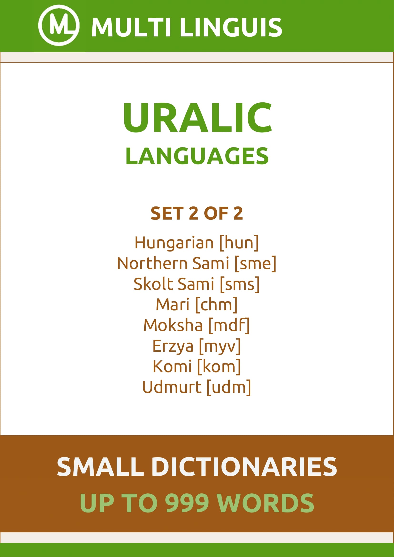 Uralic Languages Small Dictionaries (Set 2 of 2) - Payhip