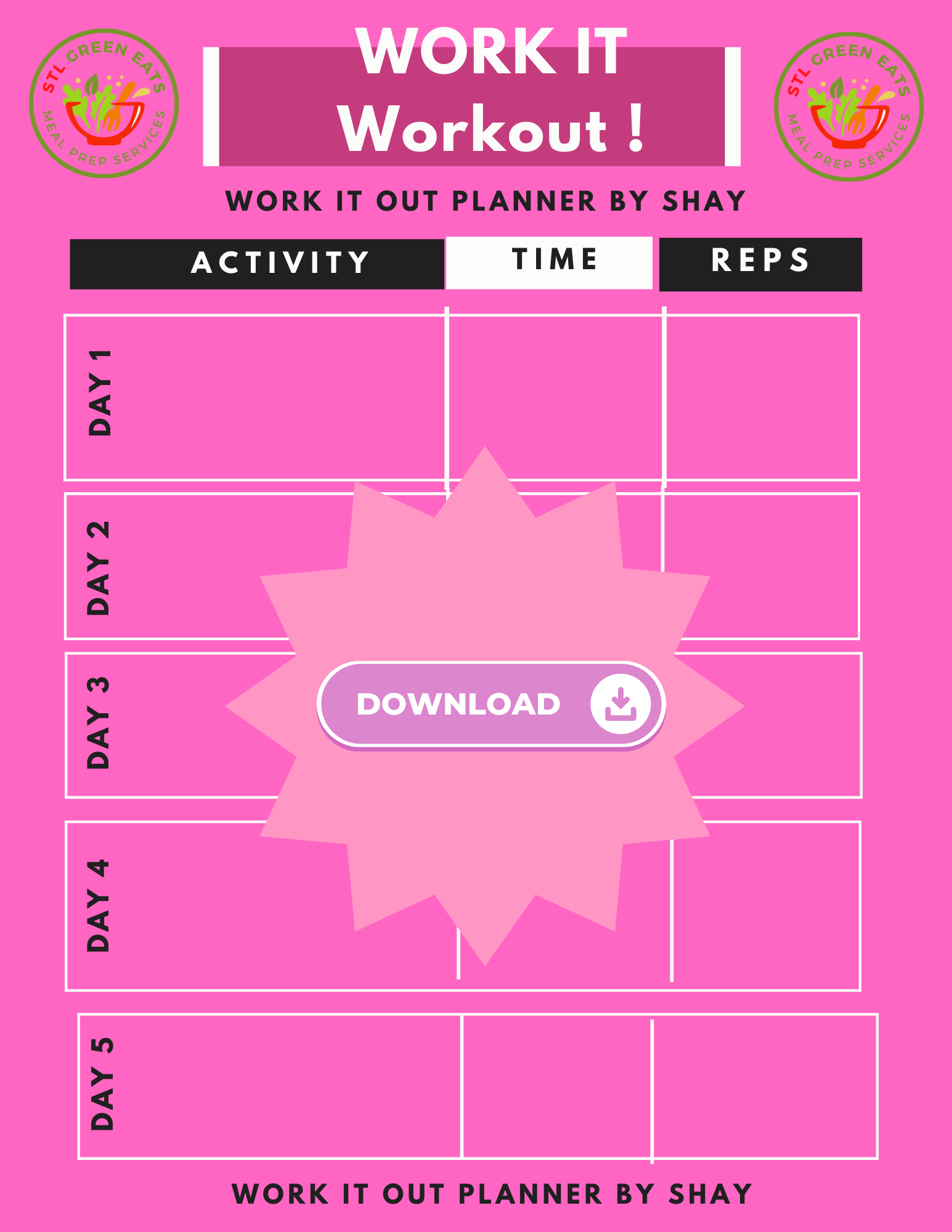 Shays Work It Workout: 5 Day Workout Plan - Payhip