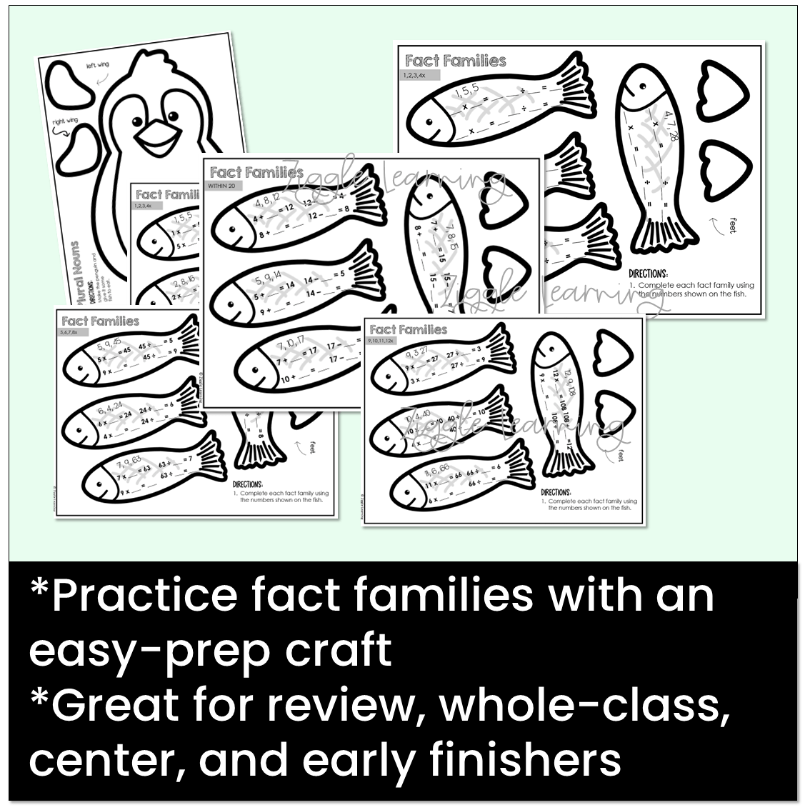 Penguin Fact Families Craft
