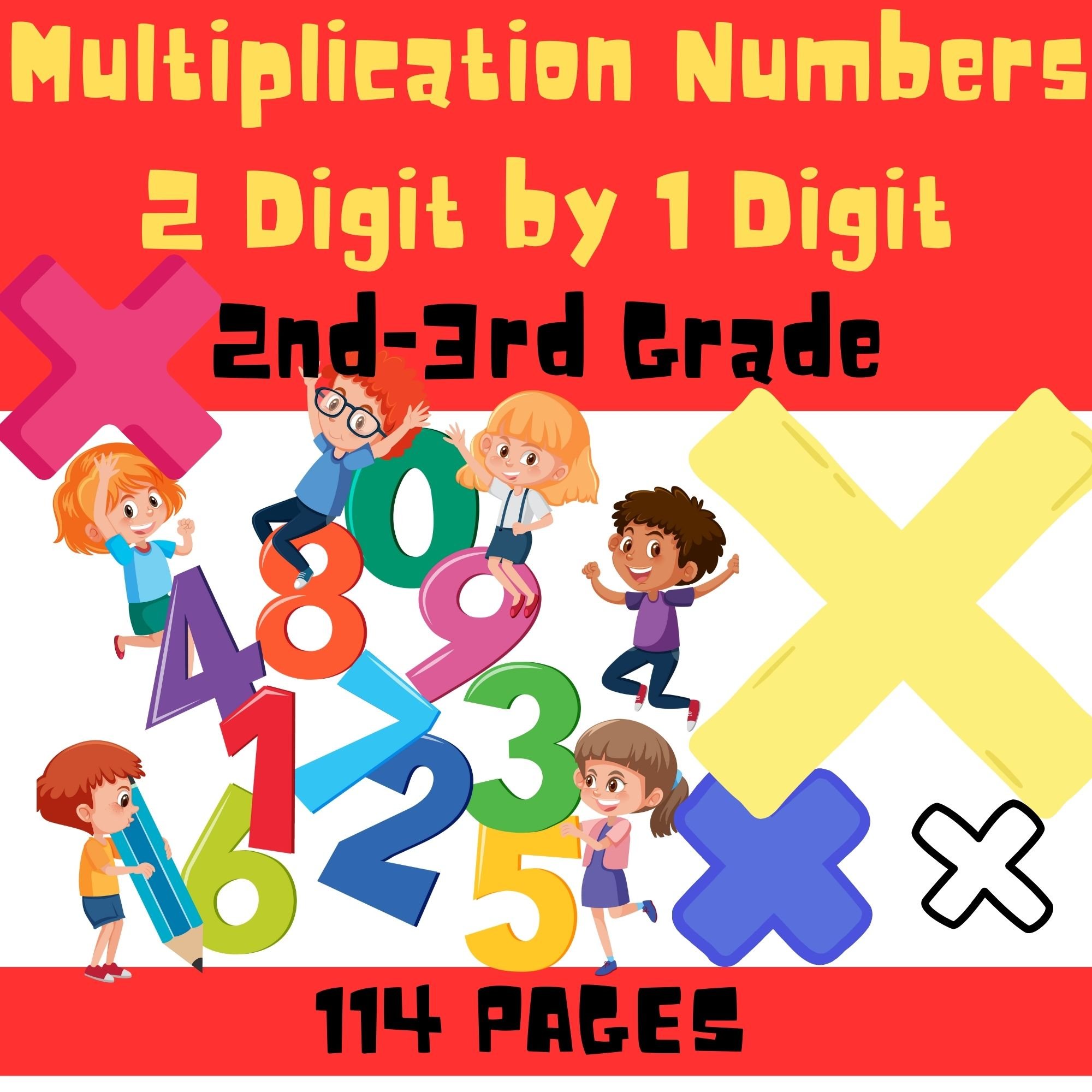 Multiplication Numbers 2 Digit by 1 Digit Worksheets for 2nd-3rd Grade ...