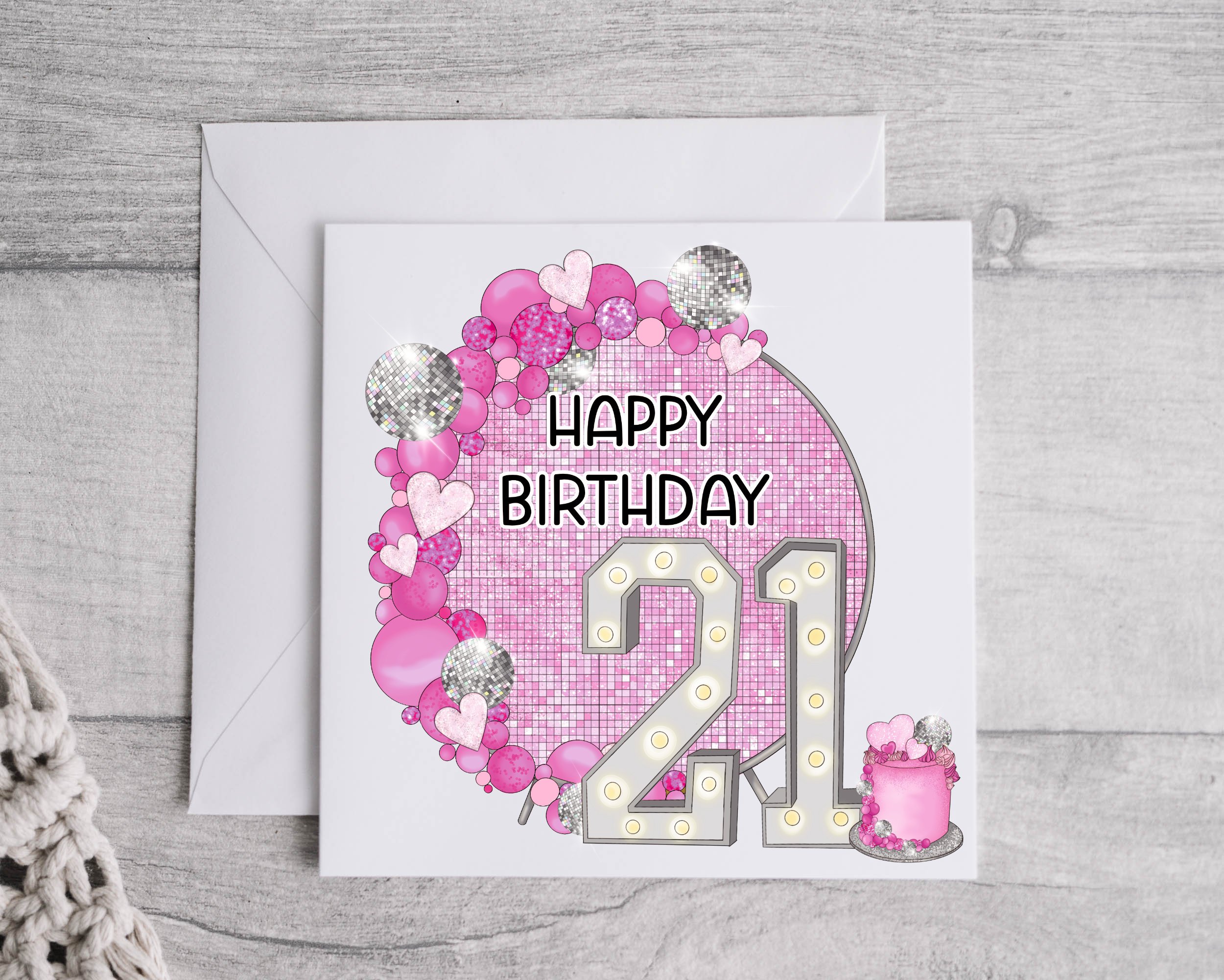 21 Lights Birthday Card - Payhip